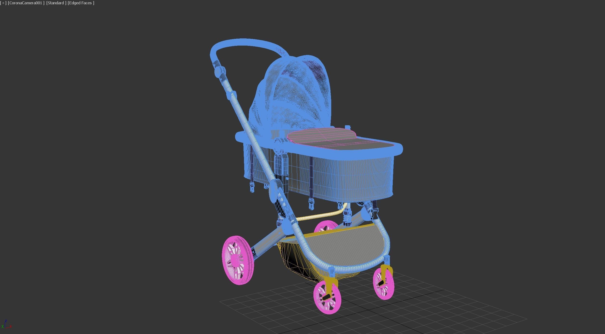 Optimal Baby Stroller 3D model | CGTrader