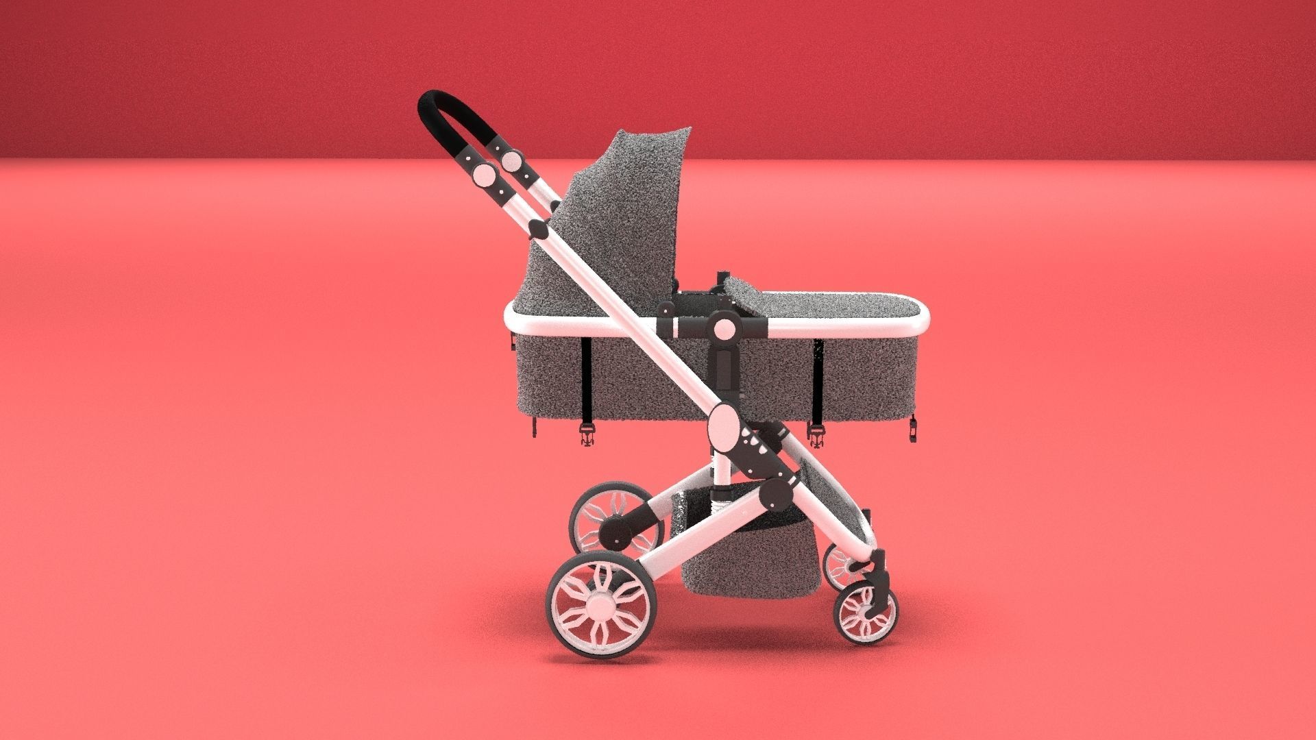 Optimal Baby Stroller 3D model | CGTrader