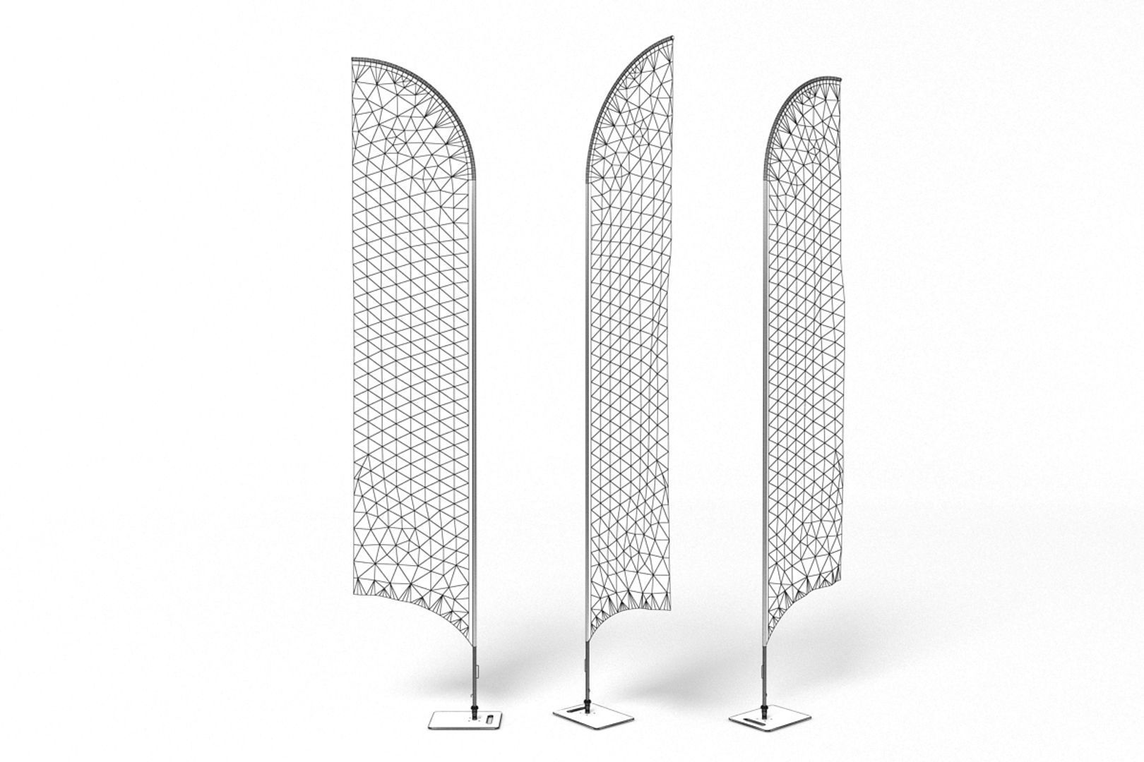 Feather Flag Banner 3D model | CGTrader