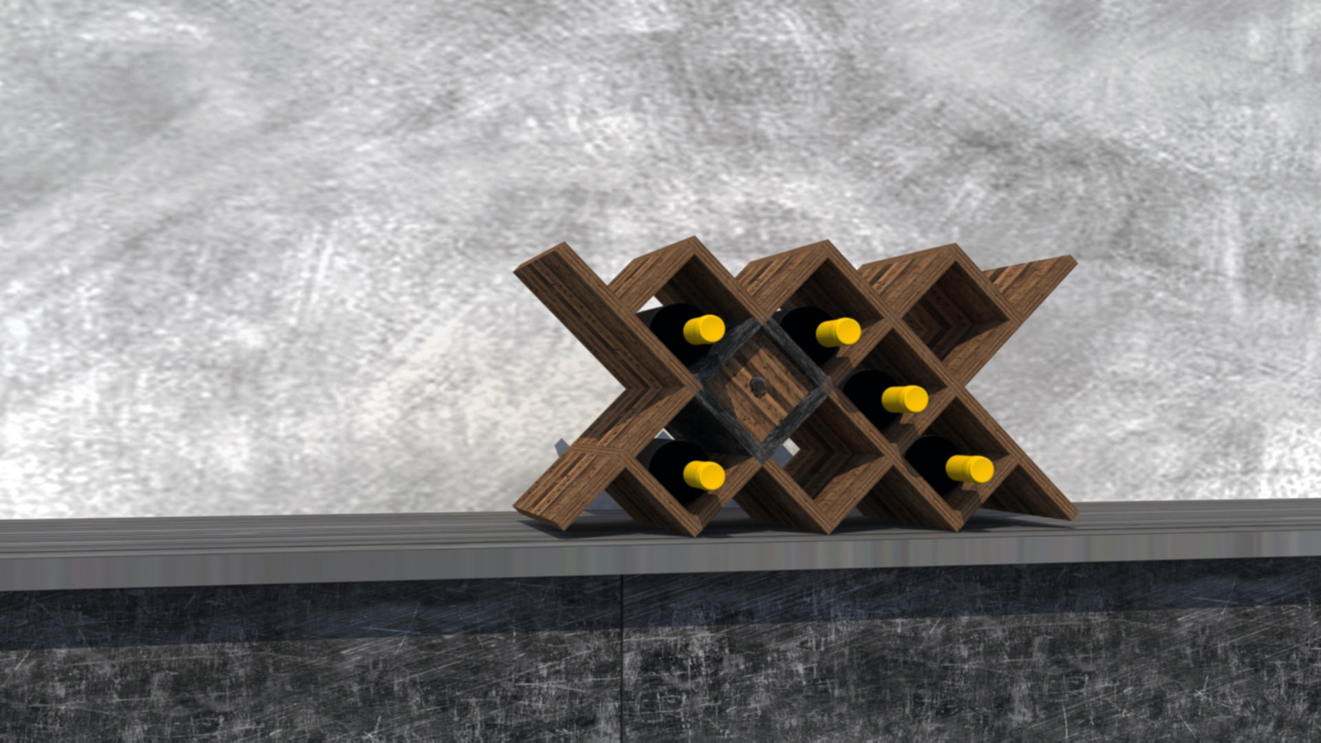 Wine Rack free VR / AR / low-poly 3D model | CGTrader
