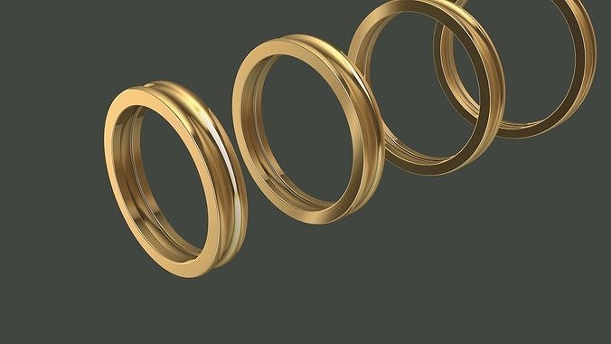 18 wedding ring stl verified 3D model 3D printable | CGTrader