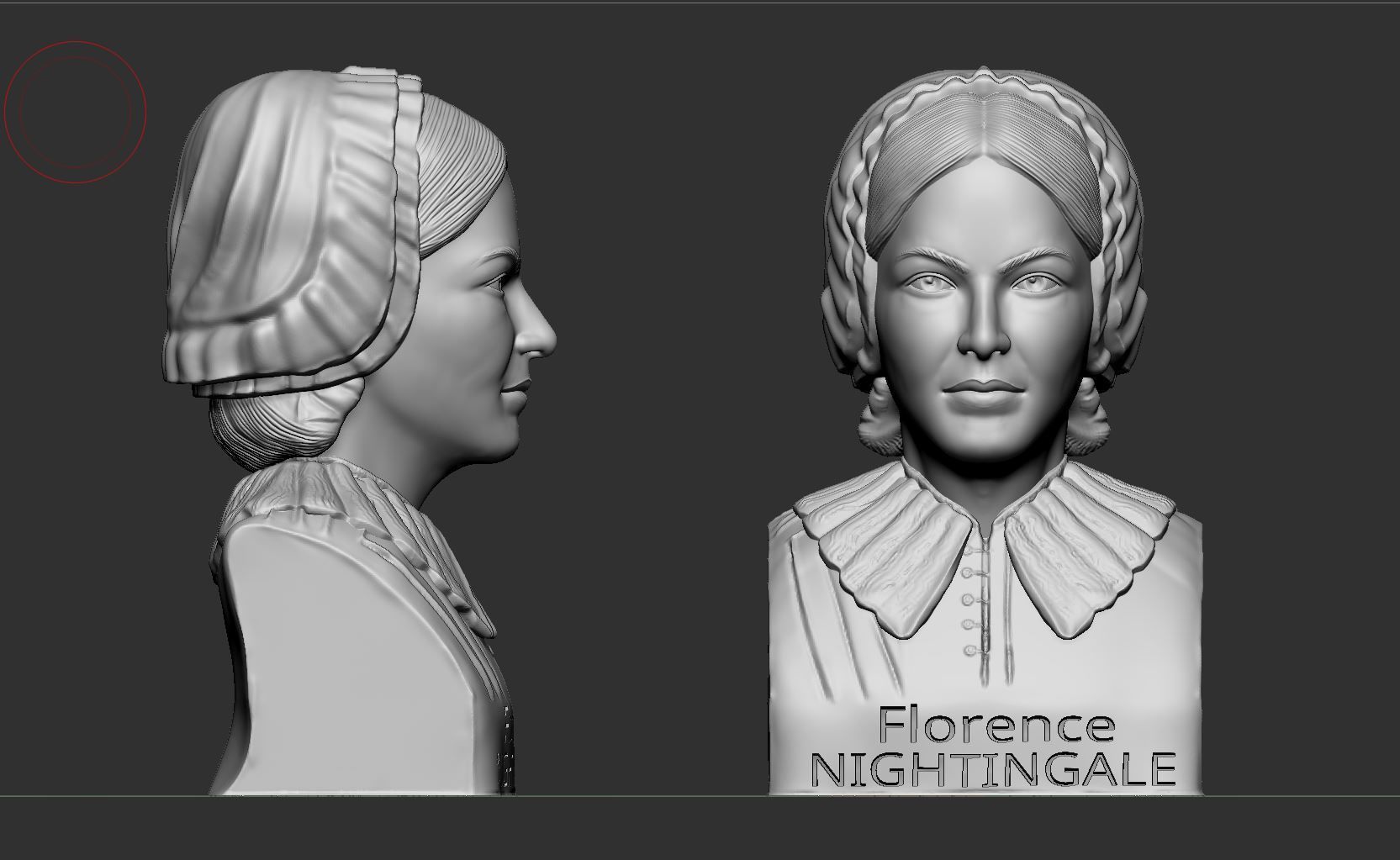 Florence Nightingale Bust 3D model 3D printable | CGTrader