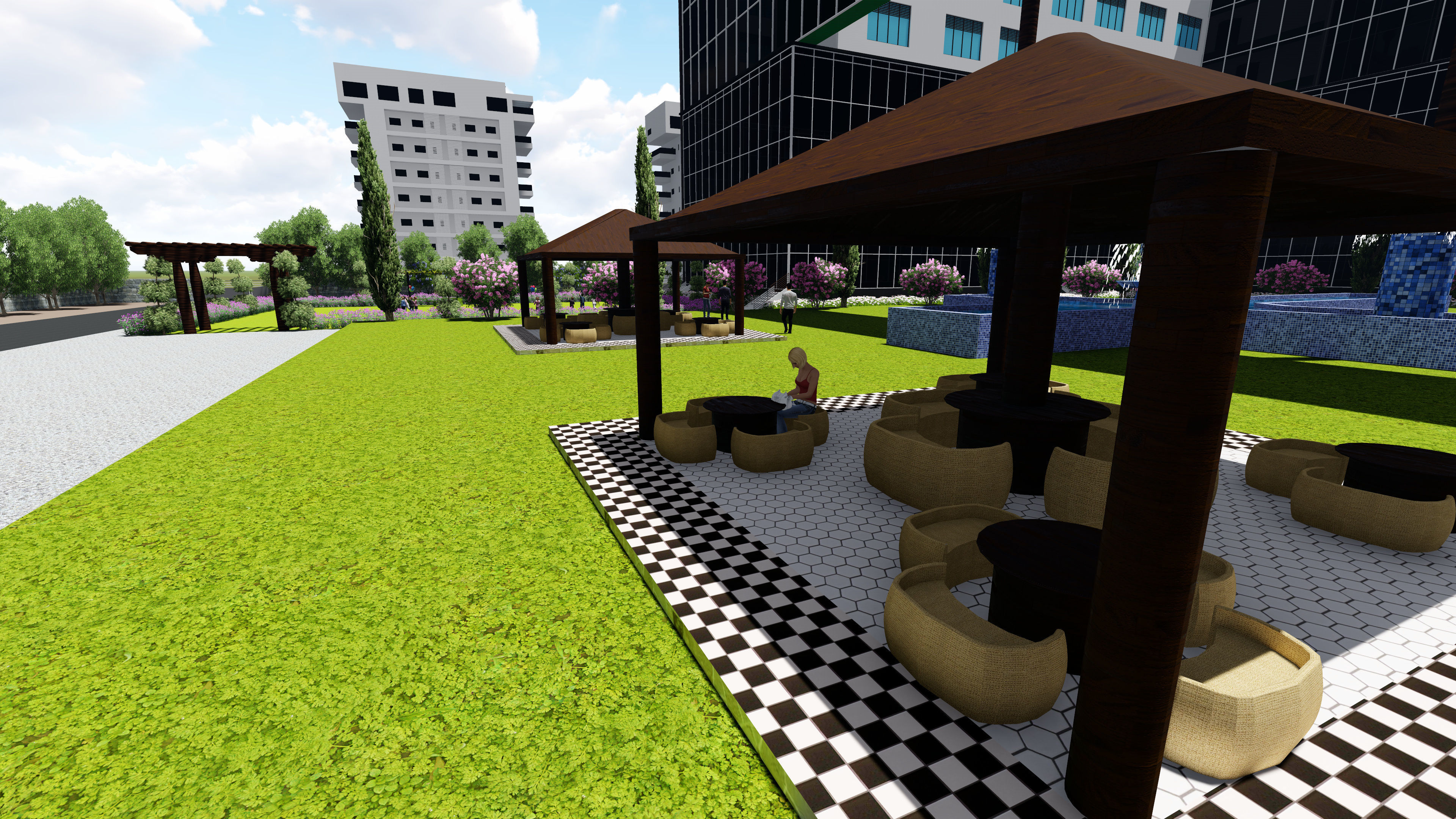 3d model of hotel all sources file revit sketchup 3D model animated ...
