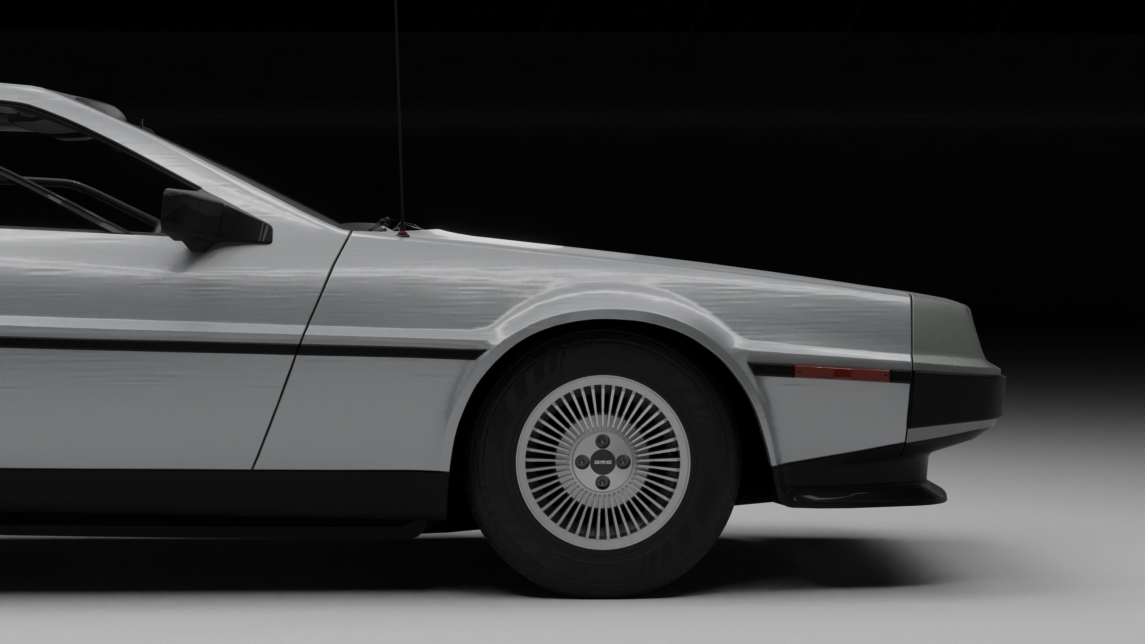 Delorean Dar Time Machine model 3D model rigged | CGTrader
