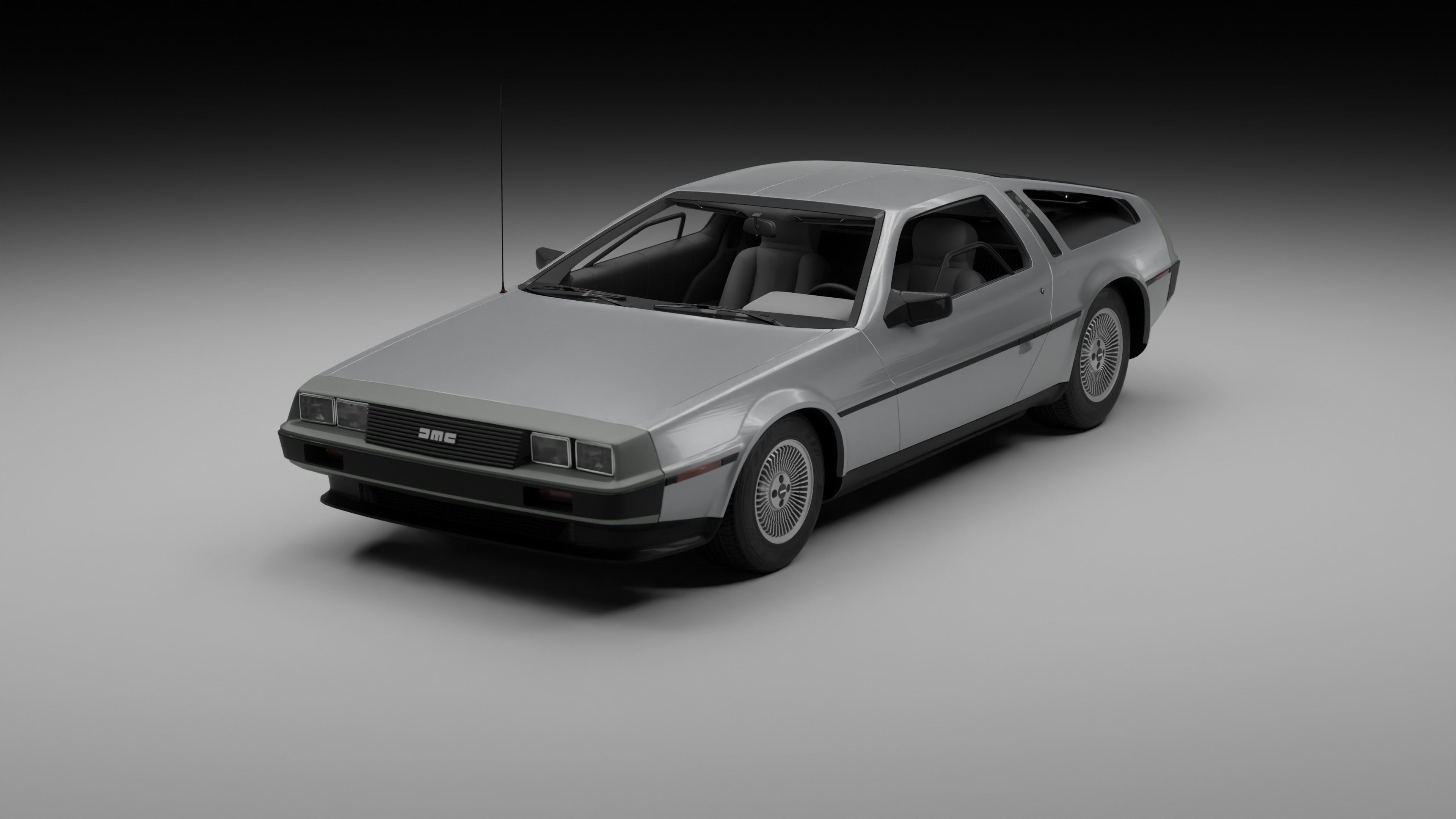 Delorean Dar Time Machine model 3D model rigged | CGTrader