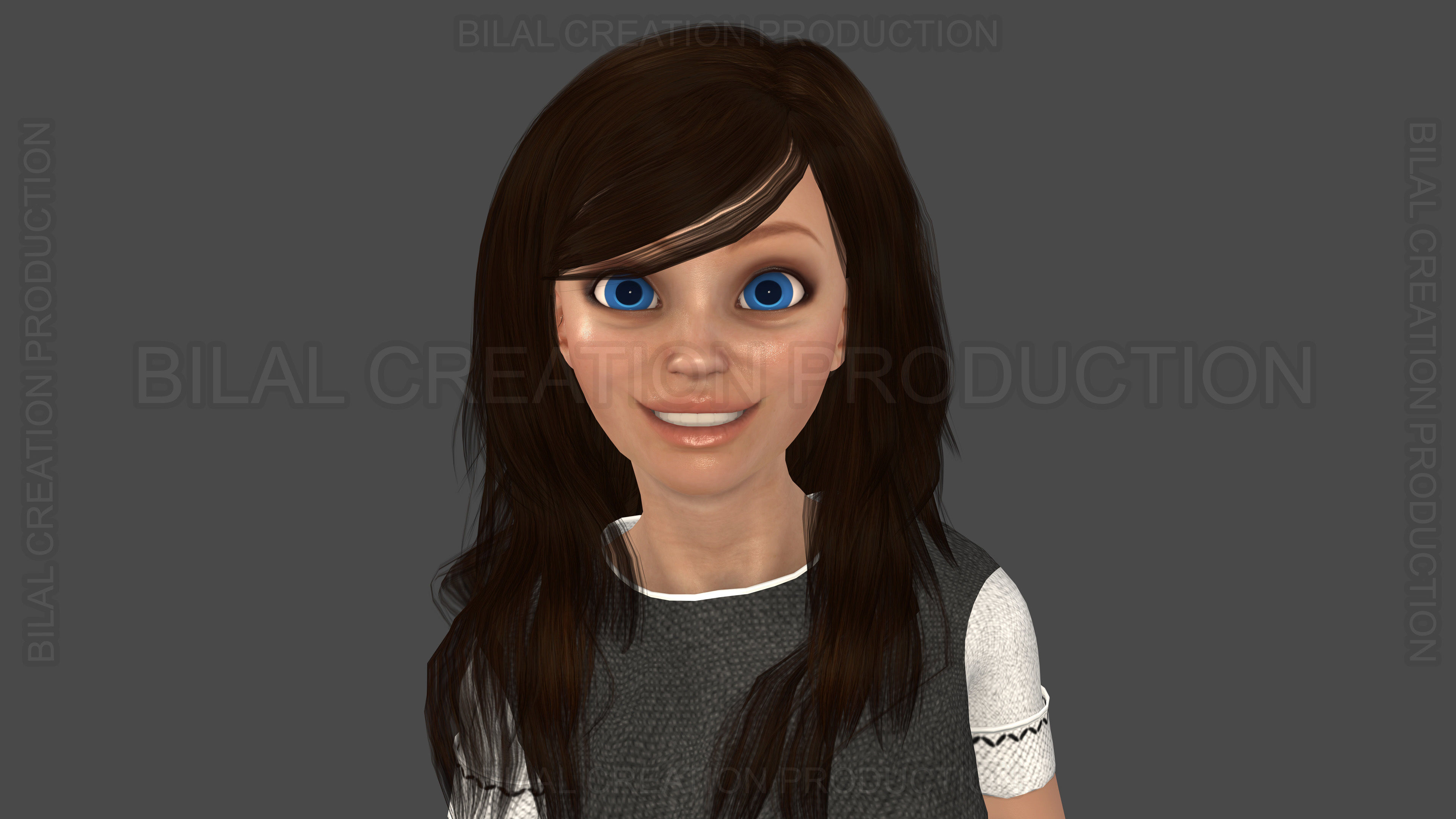 BEAUTIFUL GIRL ANIMATED 3D model animated rigged | CGTrader