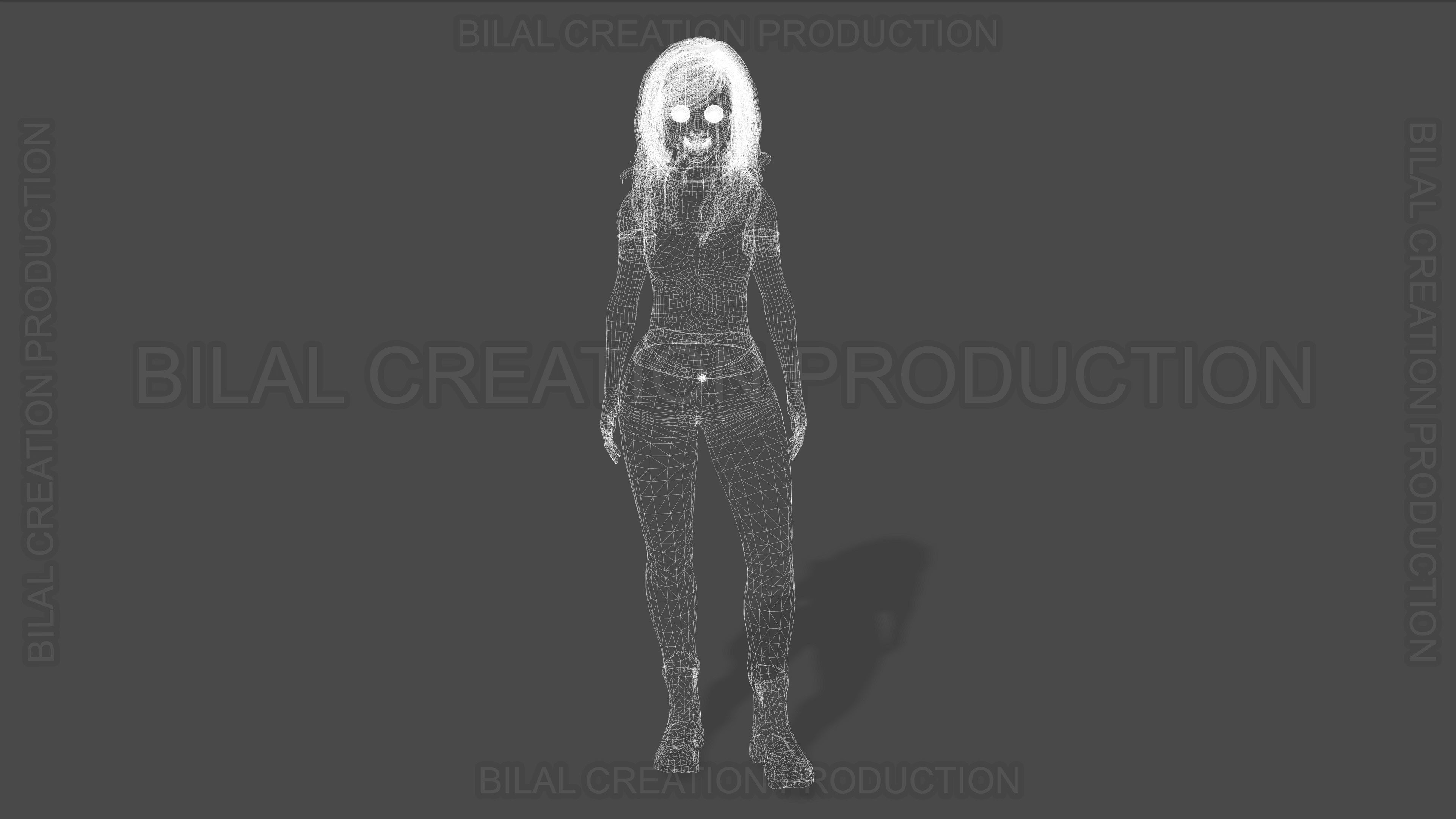 BEAUTIFUL GIRL ANIMATED 3D model animated rigged | CGTrader