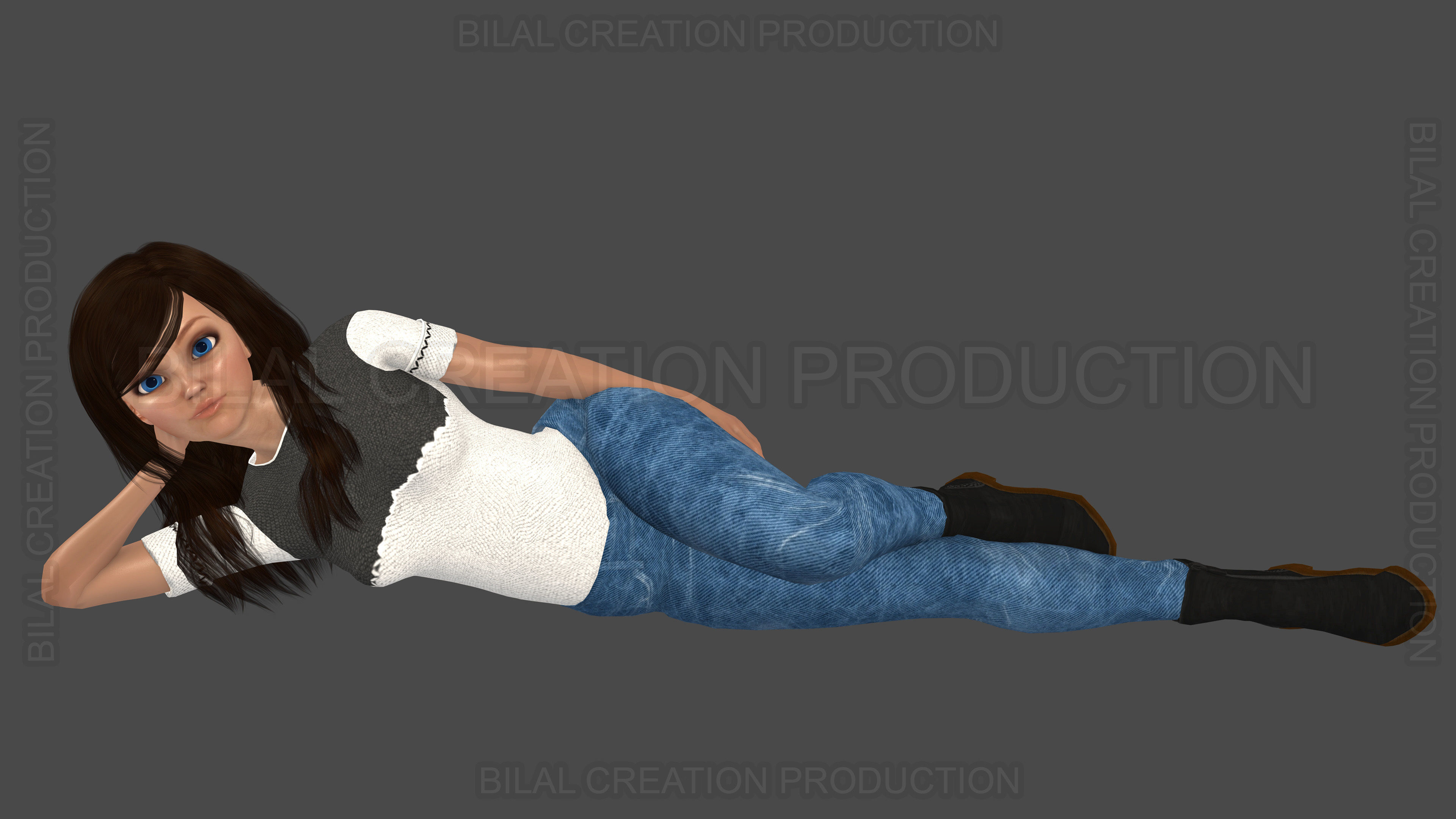 BEAUTIFUL GIRL ANIMATED 3D model animated rigged | CGTrader