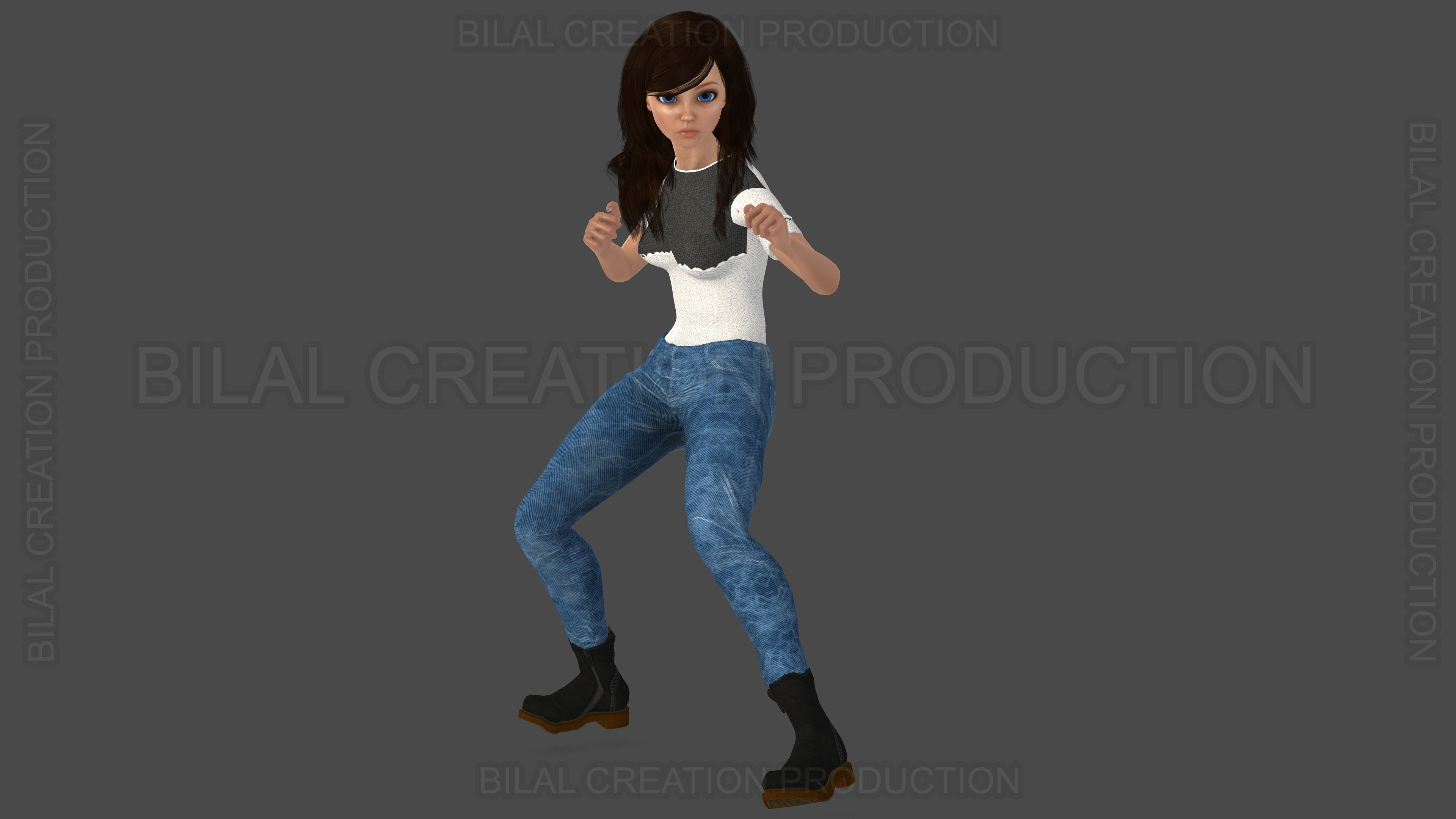 BEAUTIFUL GIRL ANIMATED 3D model animated rigged | CGTrader