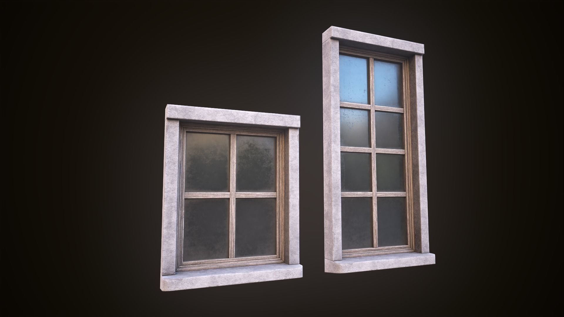 3D model Set of different windows VR / AR / low-poly | CGTrader