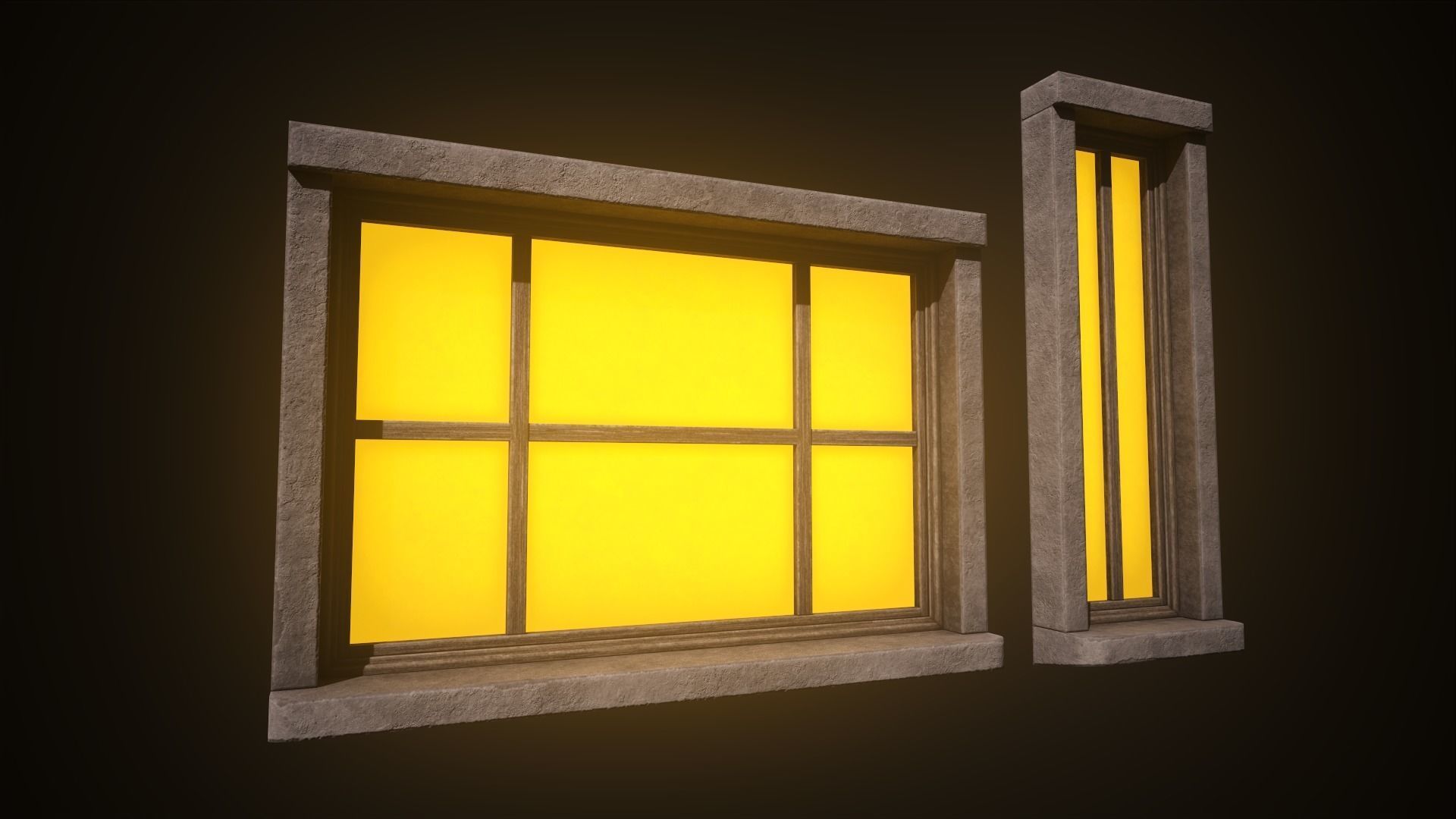 3D model Set of different windows VR / AR / low-poly | CGTrader
