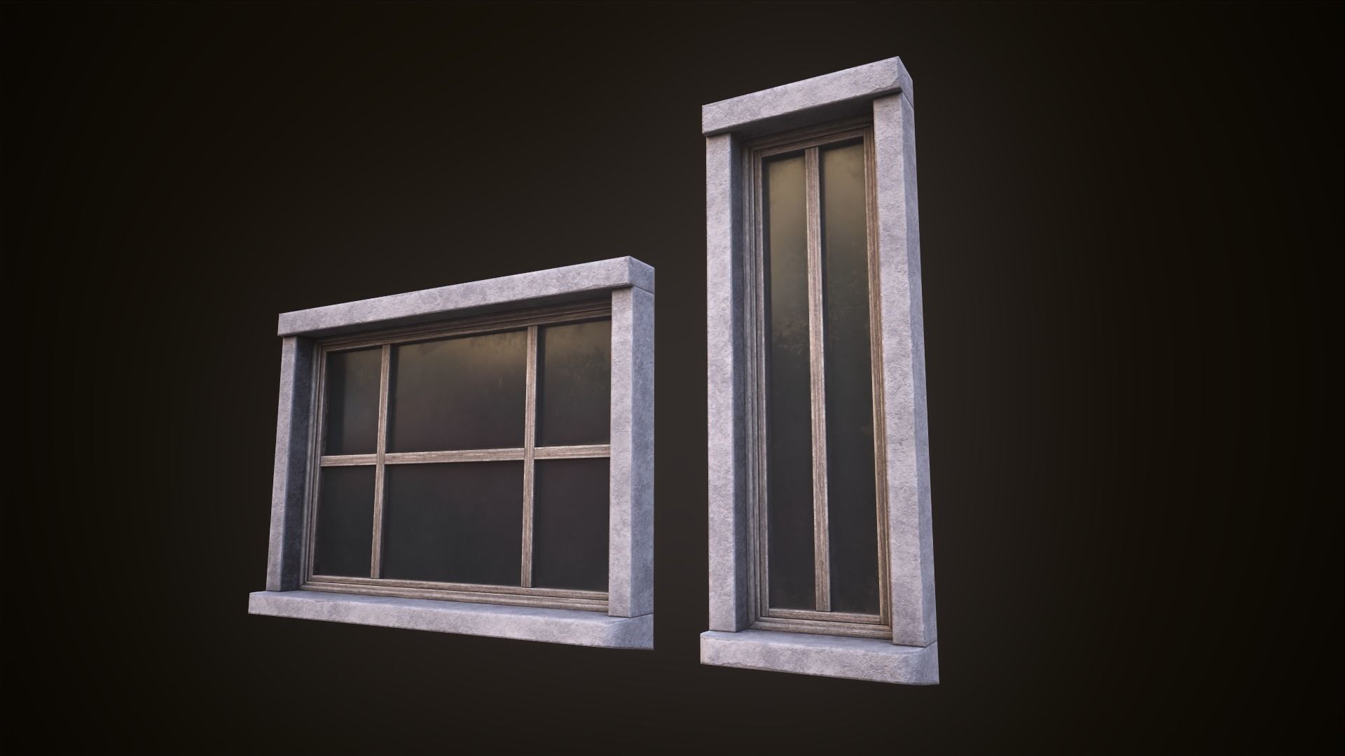3D model Set of different windows VR / AR / low-poly | CGTrader