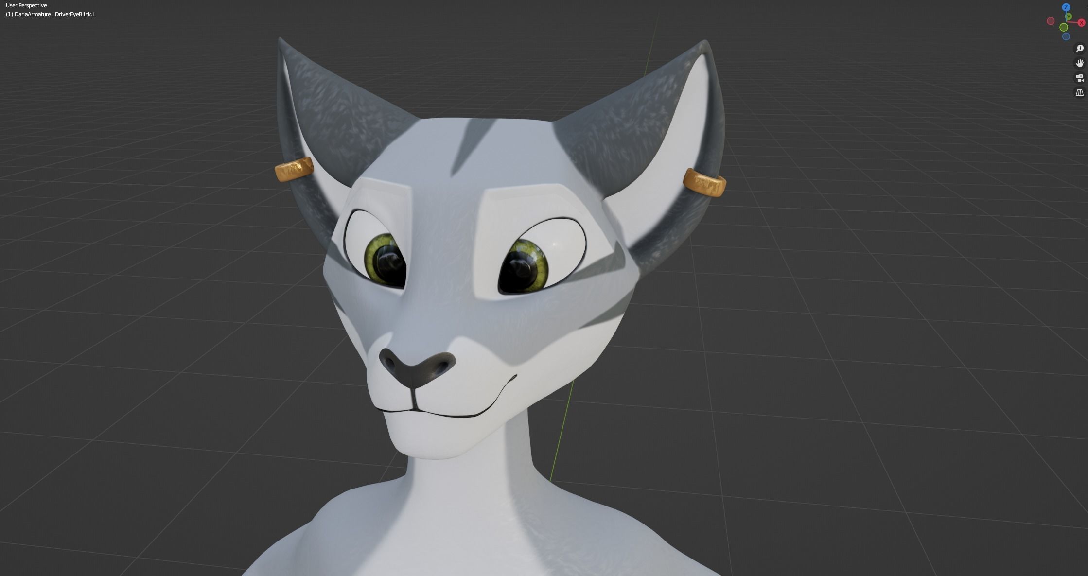 Darla Anthro Cat 3D model rigged | CGTrader