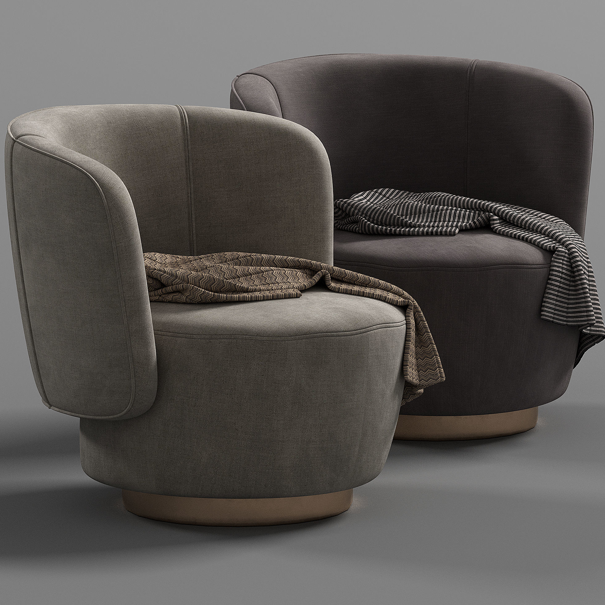 Anais Baxter Armchair 3D model | CGTrader