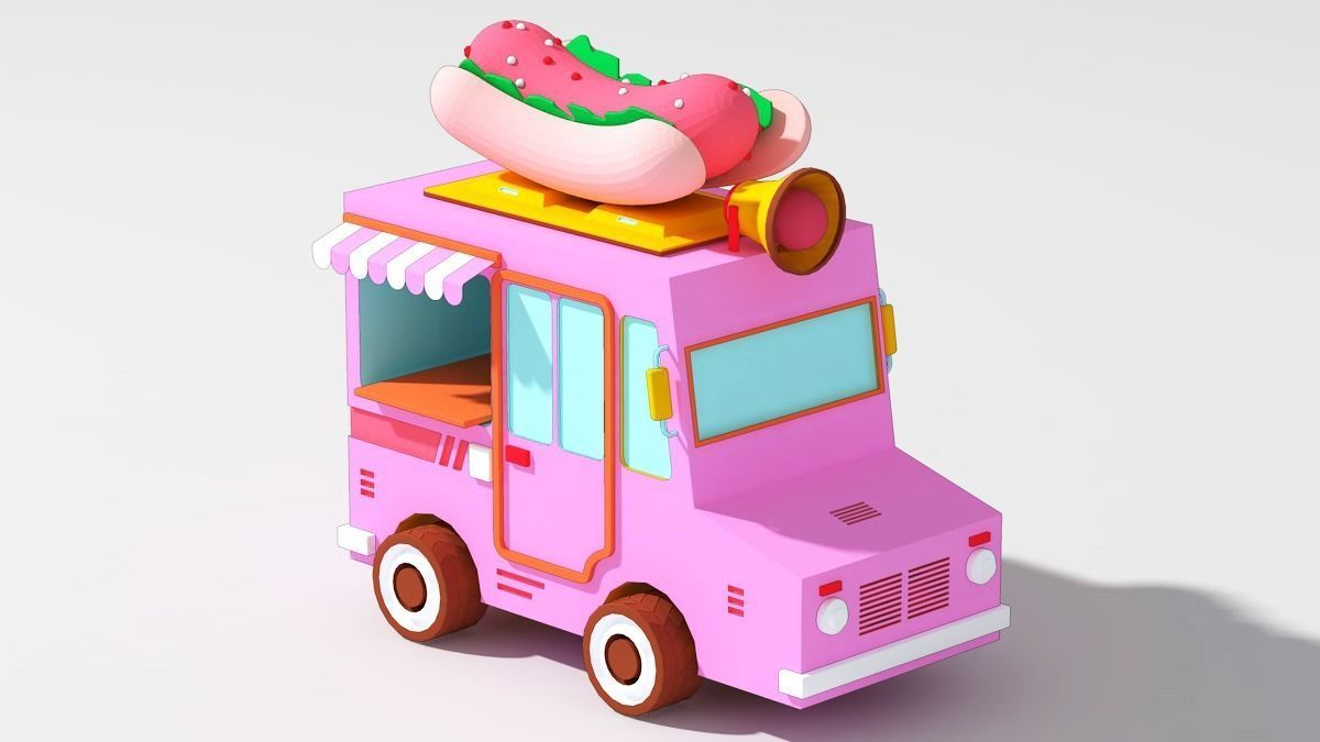 cartoon car cute car element c4d 3d fbx 3D model | CGTrader
