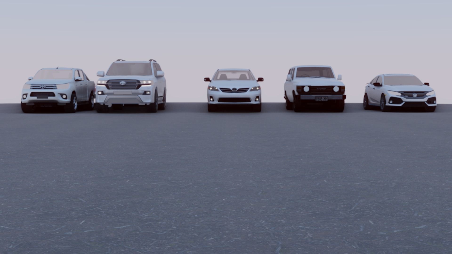 5 Rigged cars high poly 3d Models free 3D model rigged | CGTrader