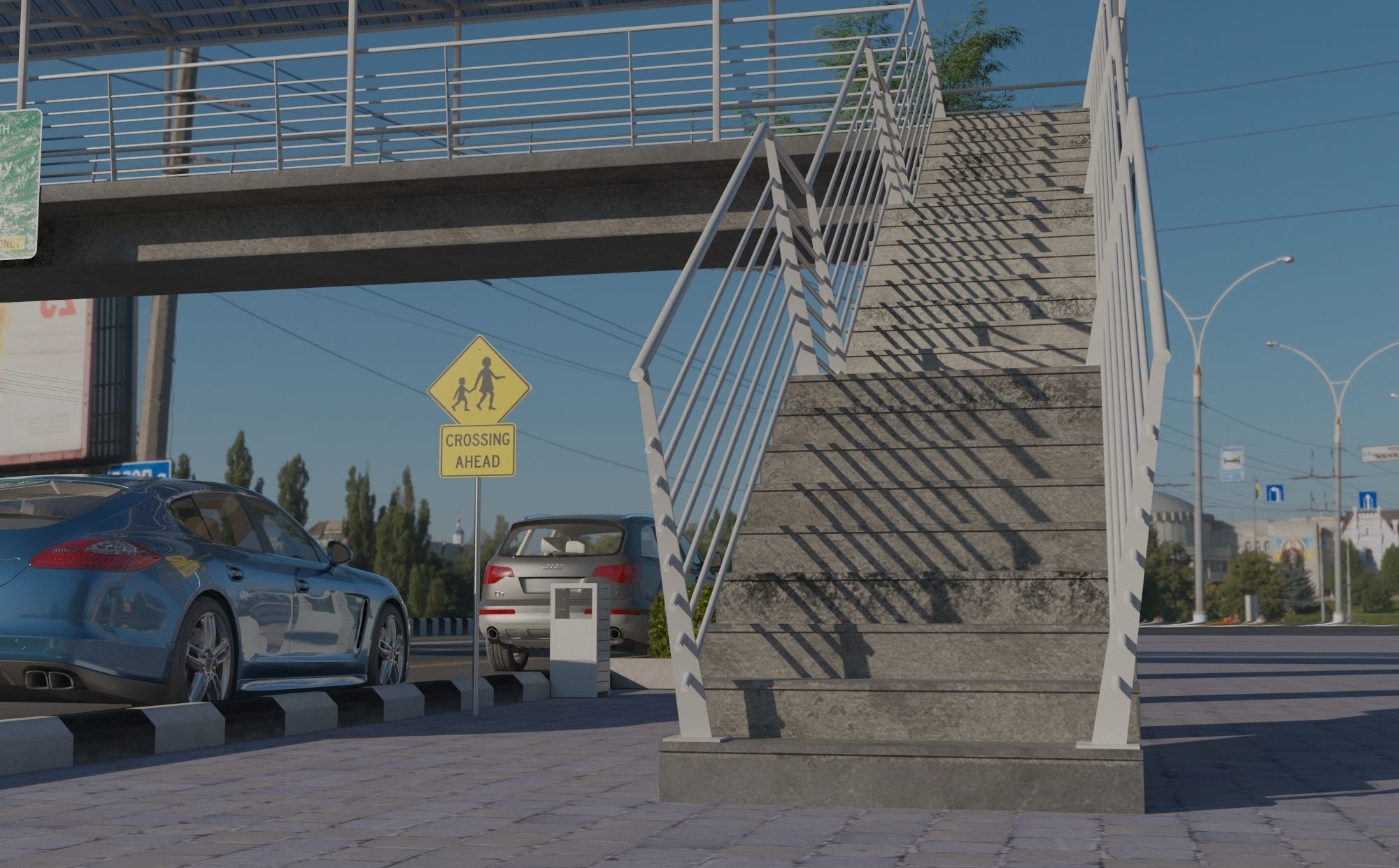 3D model Pedestrian Bridge VOL 5 VR / AR / low-poly | CGTrader