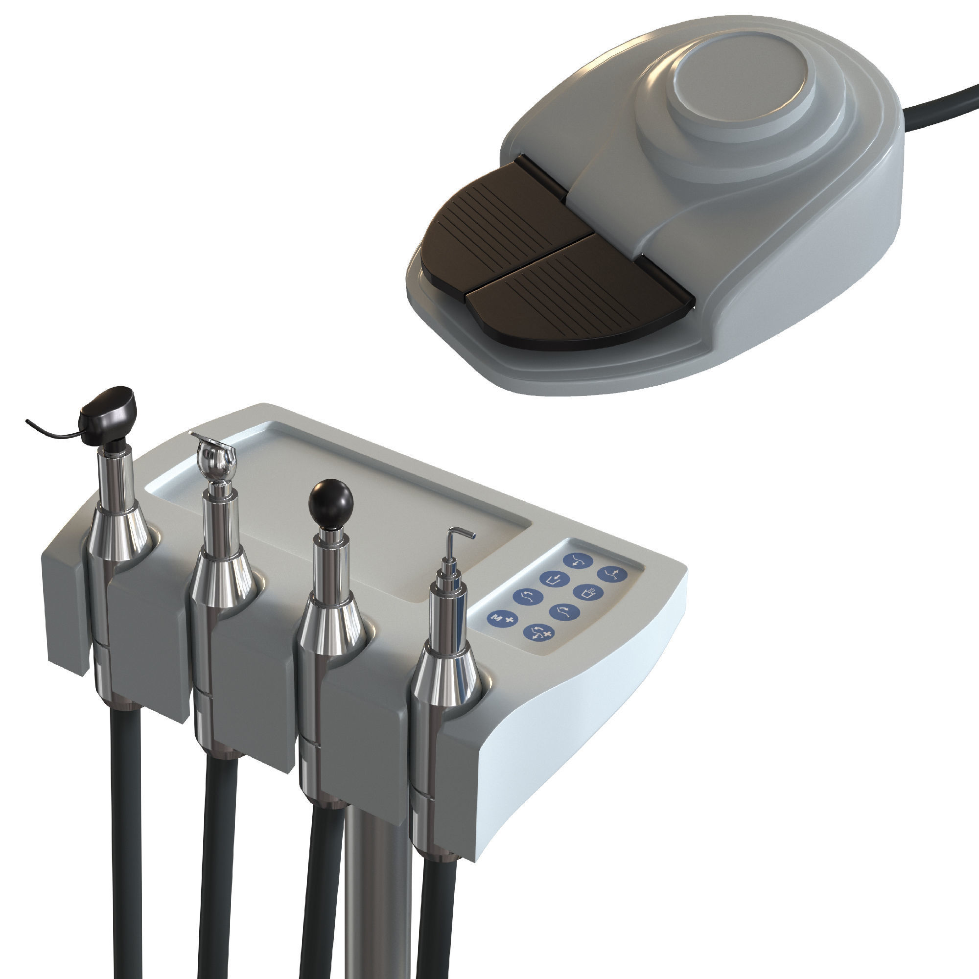 dental chair unit and equipment set 3D model | CGTrader