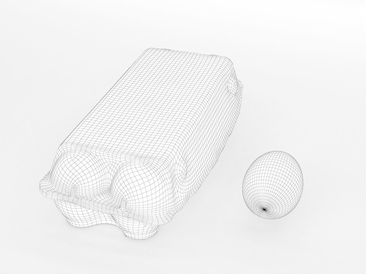 Egg Carton 001 3D model | CGTrader
