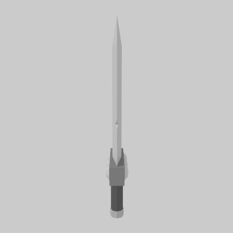 3D model Simple Chipped Sword VR / AR / low-poly | CGTrader
