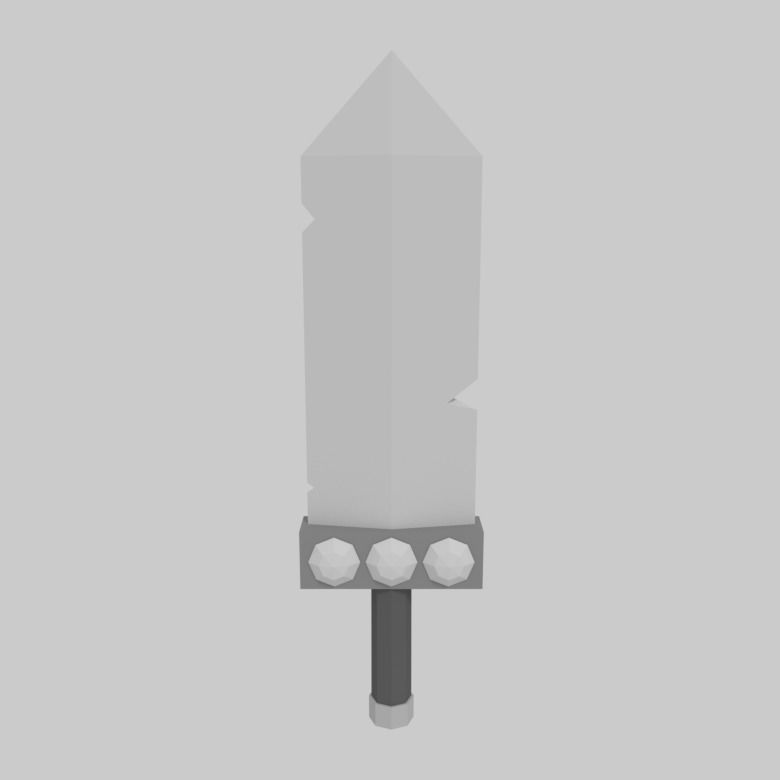 3D model Simple Chipped Sword VR / AR / low-poly | CGTrader
