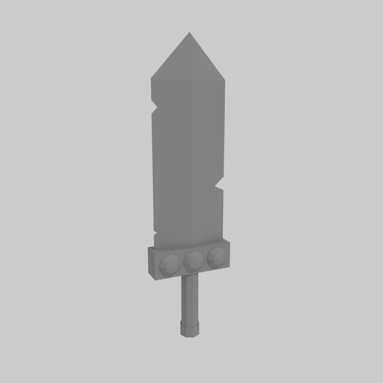3D model Simple Chipped Sword VR / AR / low-poly | CGTrader
