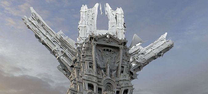 Angelic Gods Mars abstract Leaning tower 3D model | CGTrader