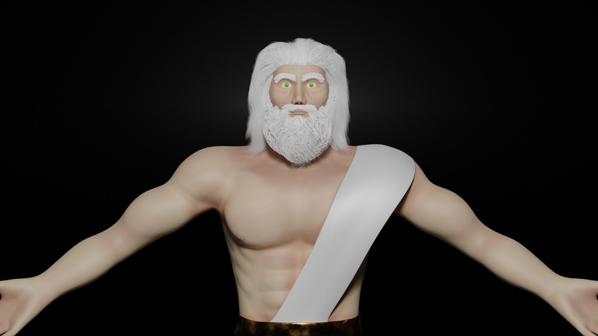 3D model ZEUS 3D Model man holding ball VR / AR / low-poly | CGTrader
