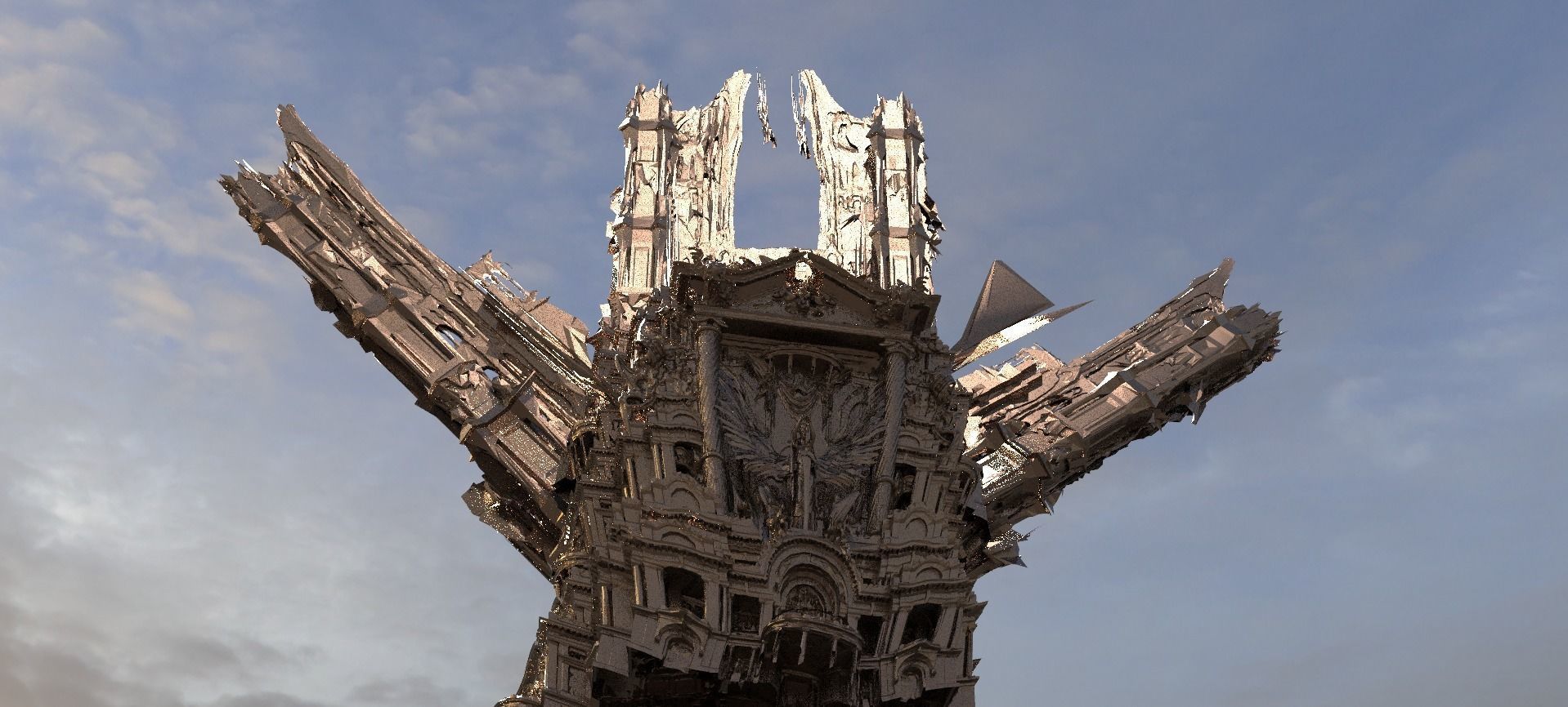Angelic Gods Mars abstract Leaning tower 2 3D model | CGTrader