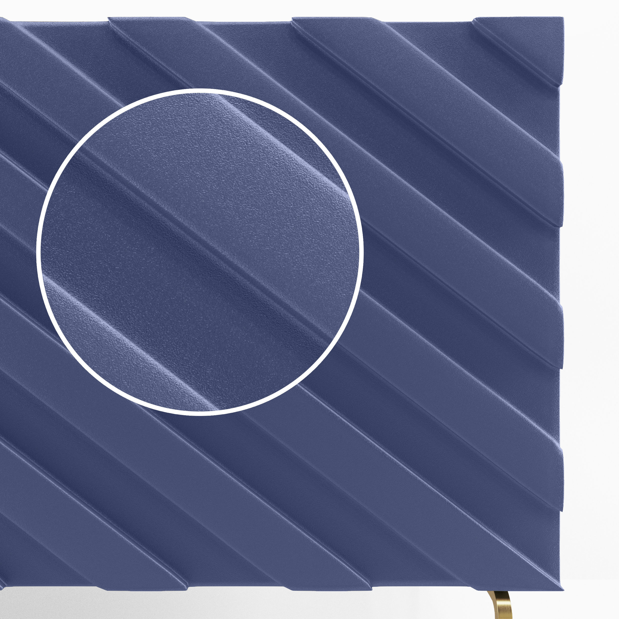 Decorative Chevron Console Navy Blue 3D model | CGTrader