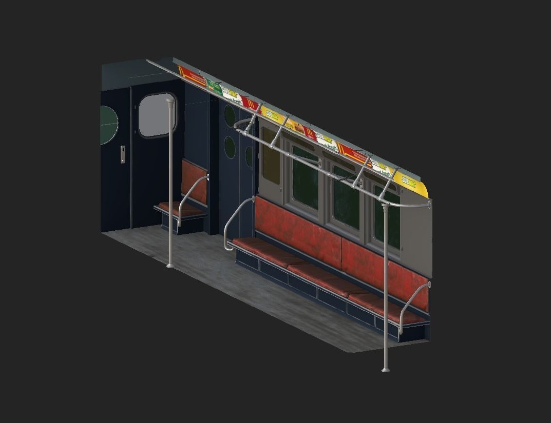 3D model Subway Car Interior VR / AR / low-poly | CGTrader