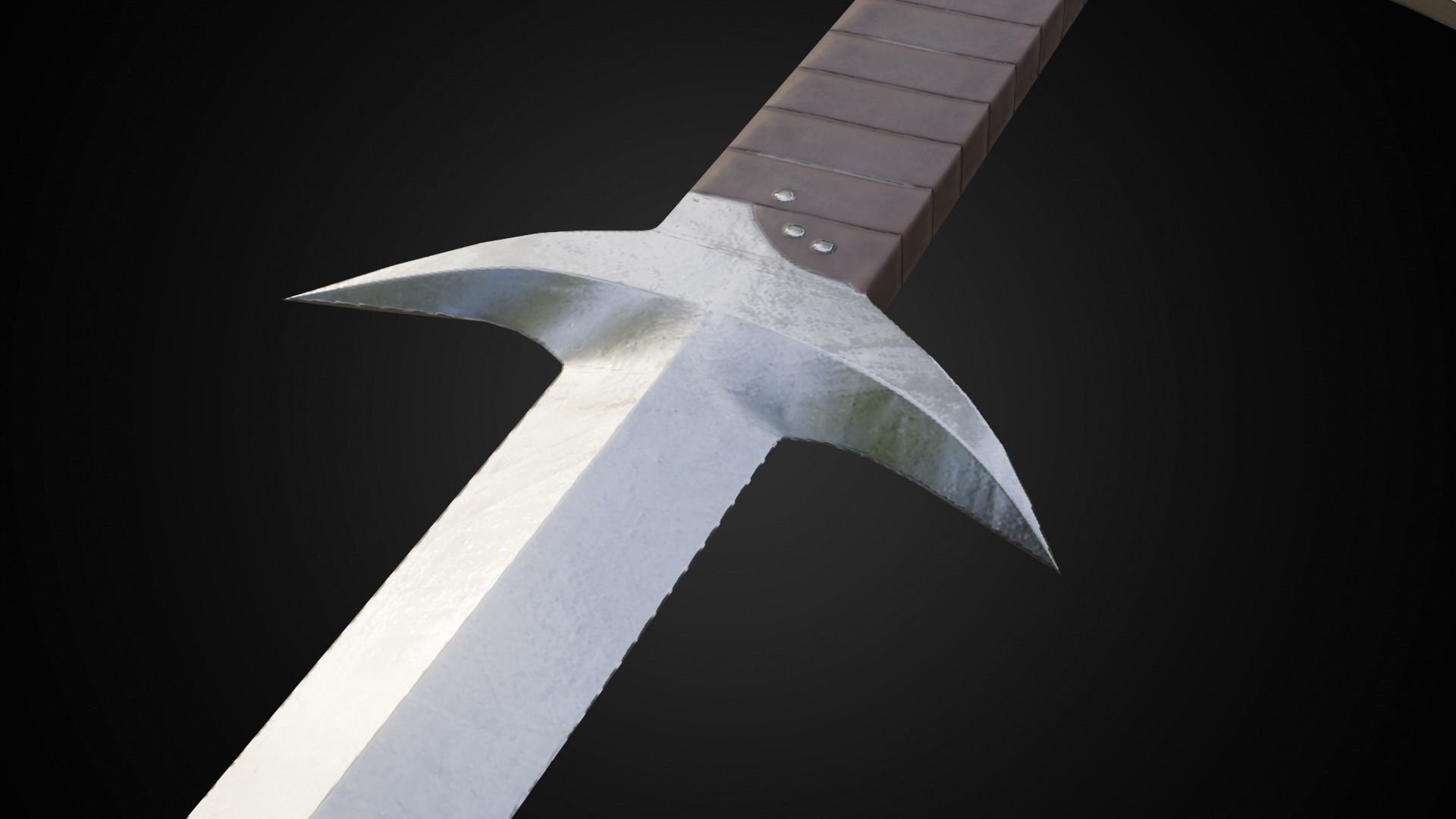 Two hands sword Zweihander free VR / AR / low-poly 3D model | CGTrader