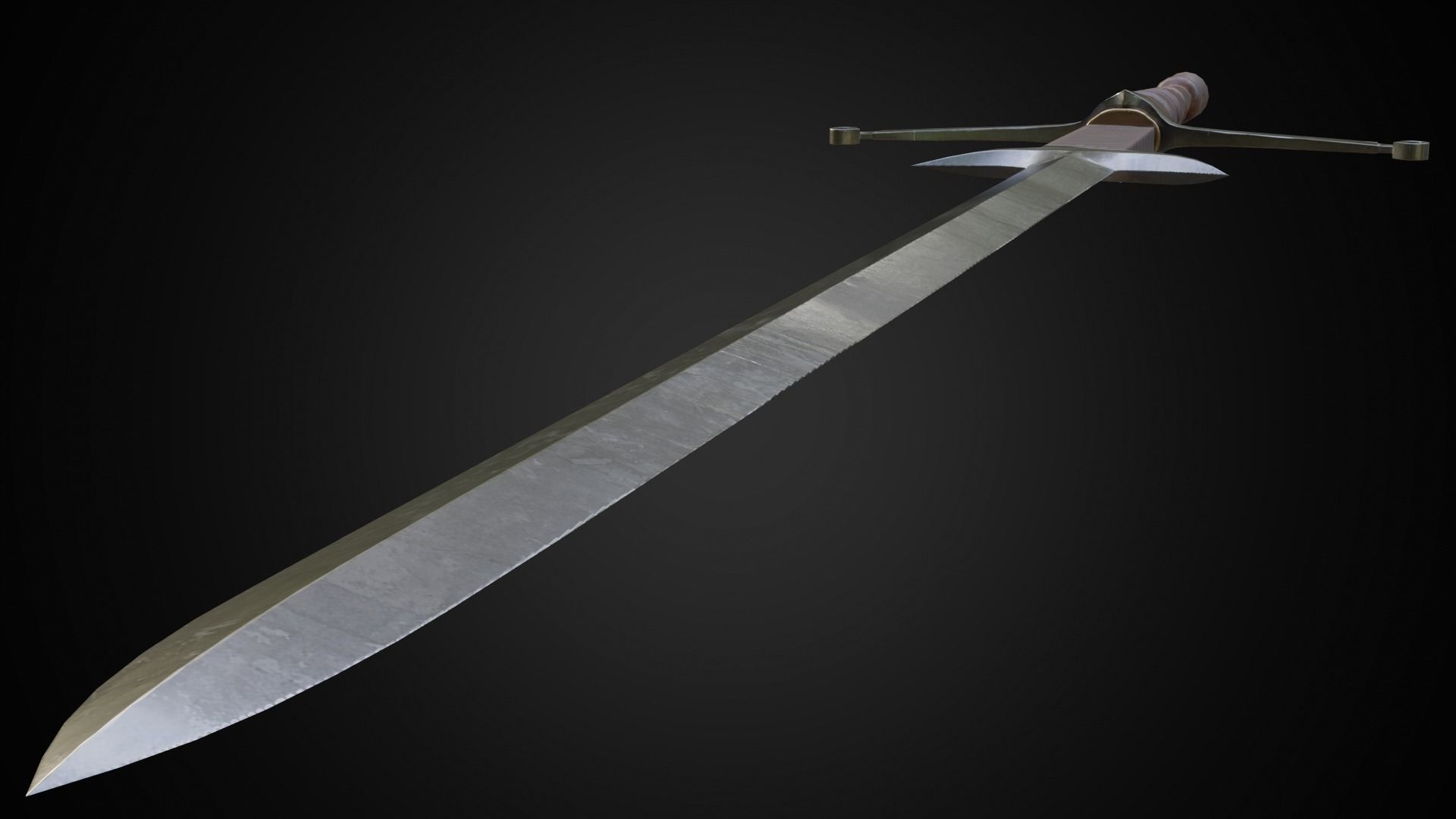 Two hands sword Zweihander free VR / AR / low-poly 3D model | CGTrader
