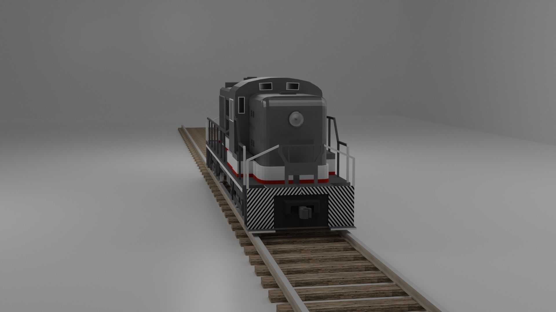RSD-5 diesel locomotive and a set of rails free VR / AR / low-poly 3D ...