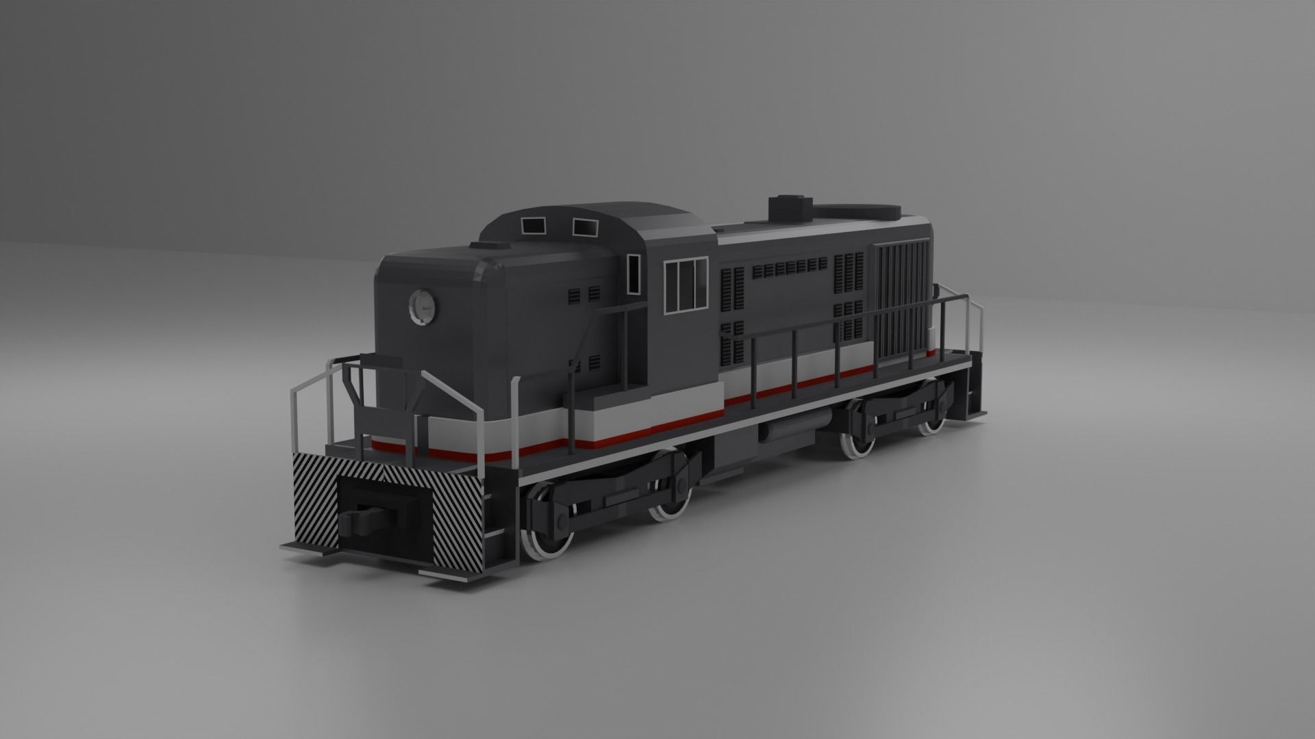 RSD-5 diesel locomotive and a set of rails free VR / AR / low-poly 3D ...