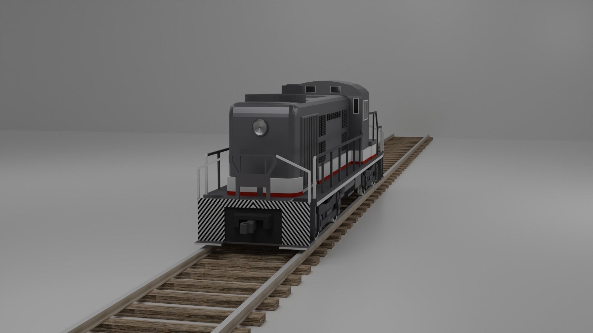 RSD-5 diesel locomotive and a set of rails free VR / AR / low-poly 3D ...