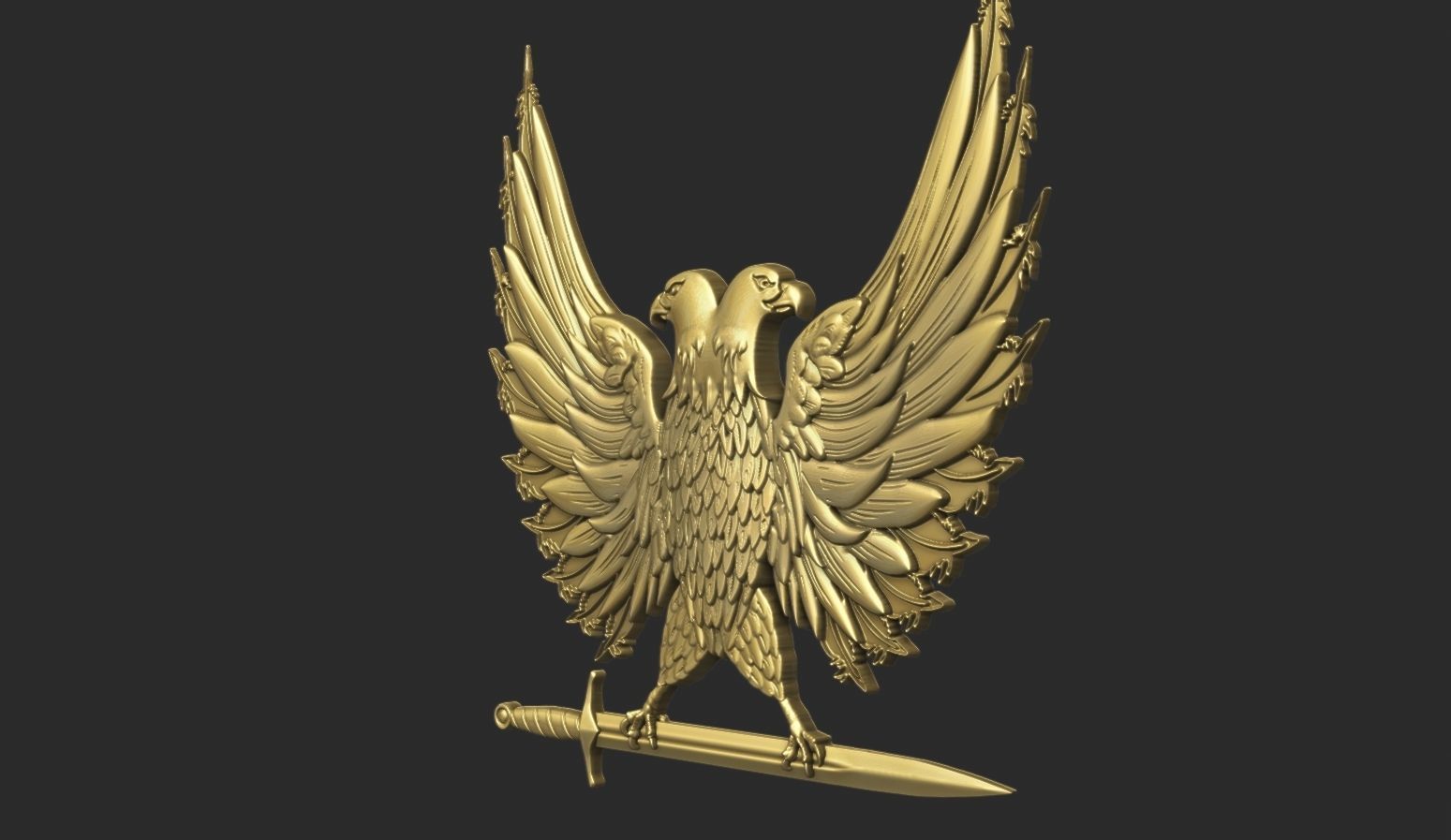 Two Headed Eagle 3D model 3D printable | CGTrader