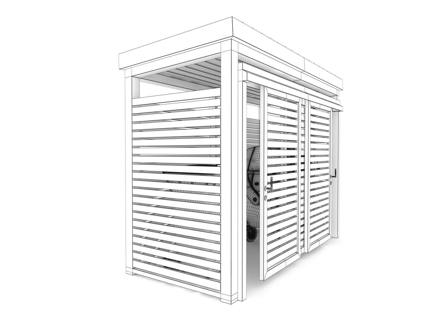 Rubbish Bin Store 3D model | CGTrader