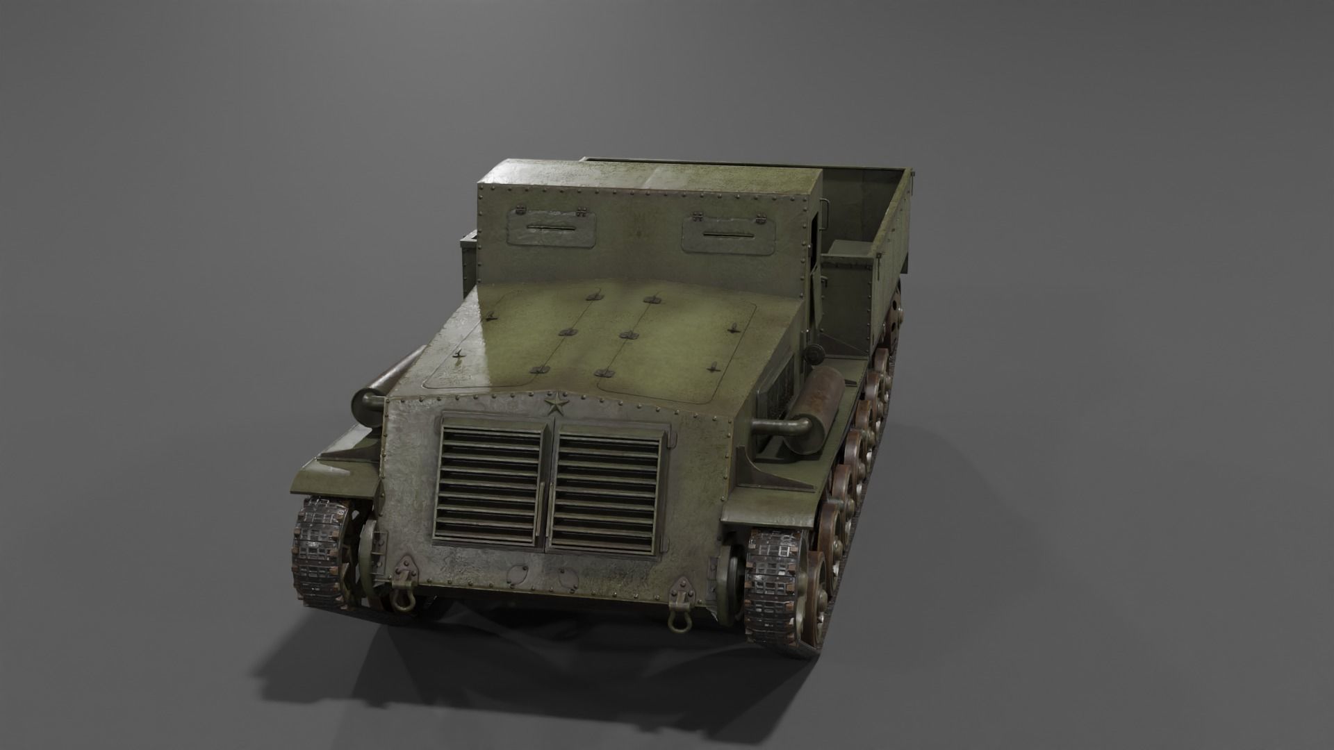 3D model Type 4 Chi-So Half-track armored personnel carrier VR / AR ...
