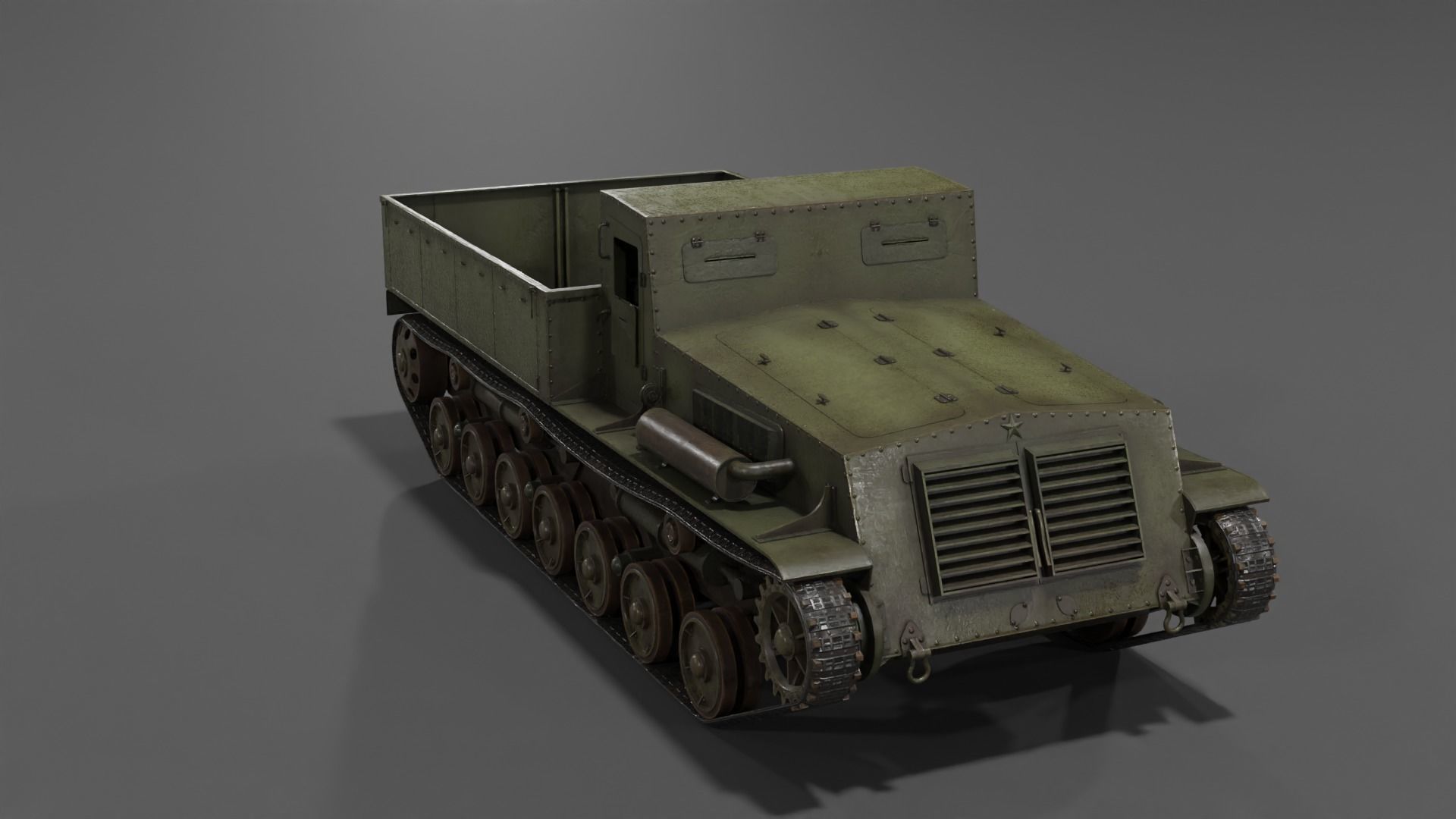 3D model Type 4 Chi-So Half-track armored personnel carrier VR / AR ...