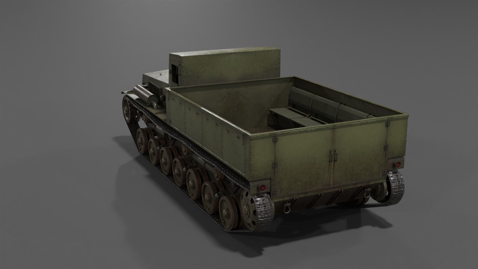 3D model Type 4 Chi-So Half-track armored personnel carrier VR / AR ...