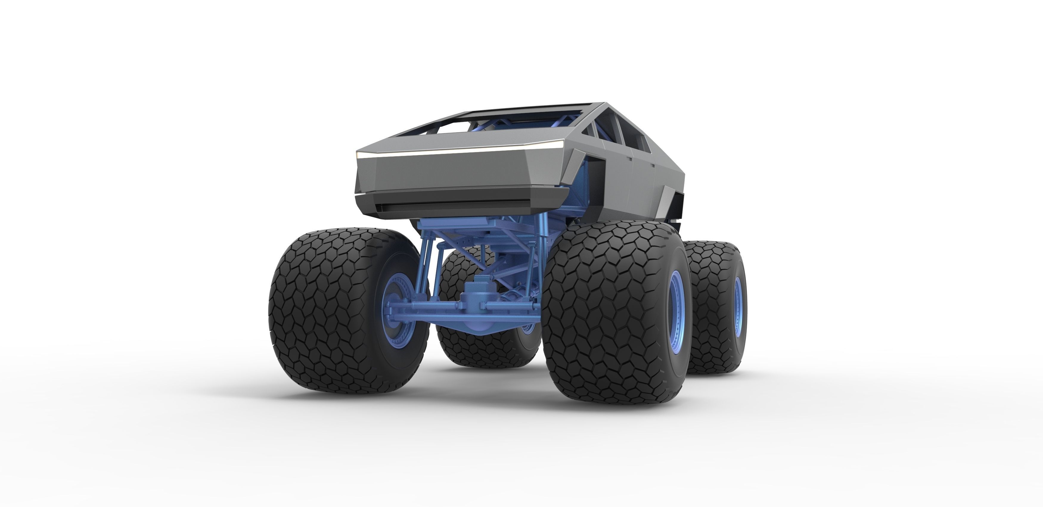 Tesla Cybertruck Monster truck Scale 1 to 25 3D model 3D printable ...