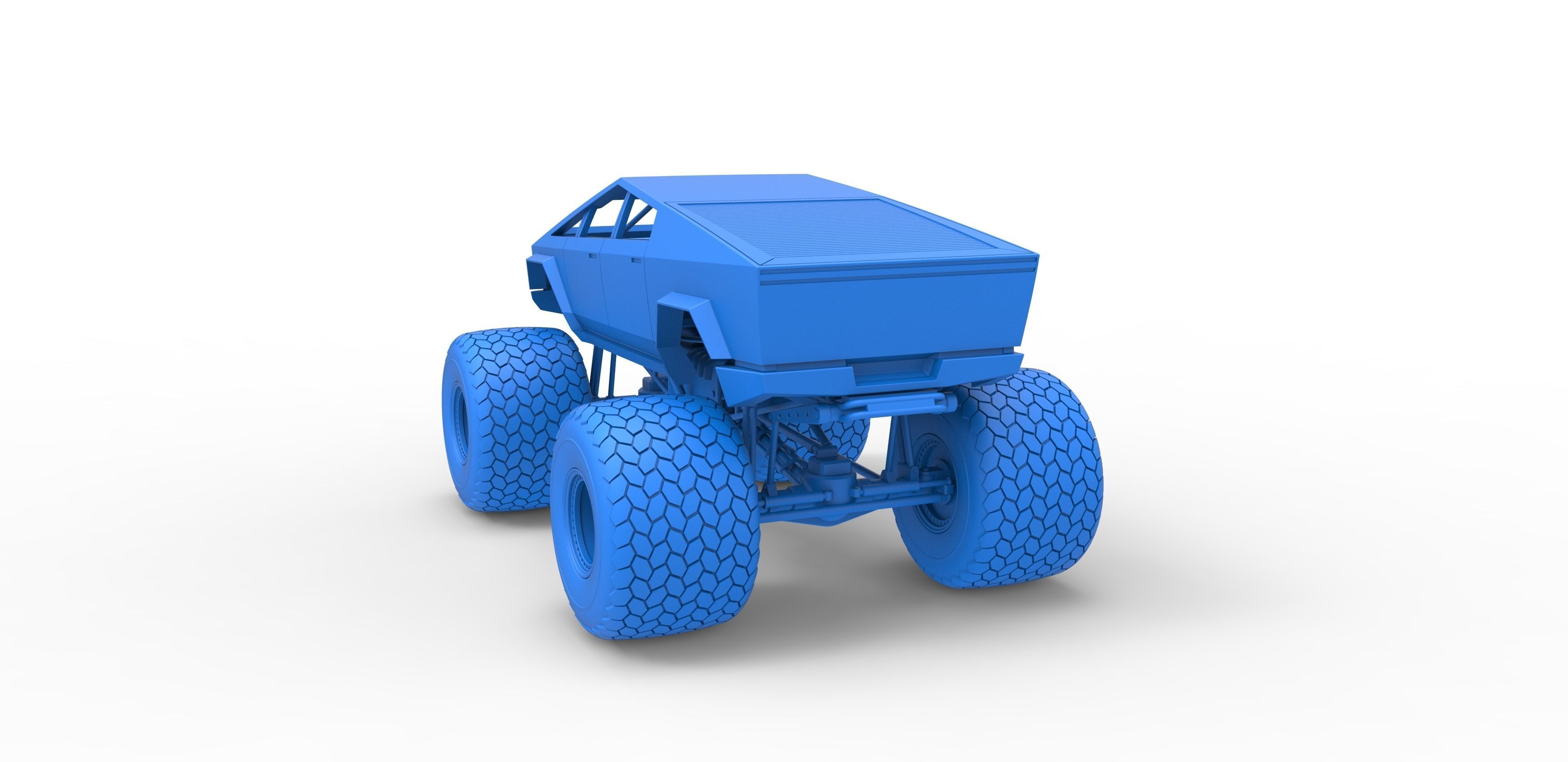 Tesla Cybertruck Monster truck Scale 1 to 25 3D model 3D printable ...