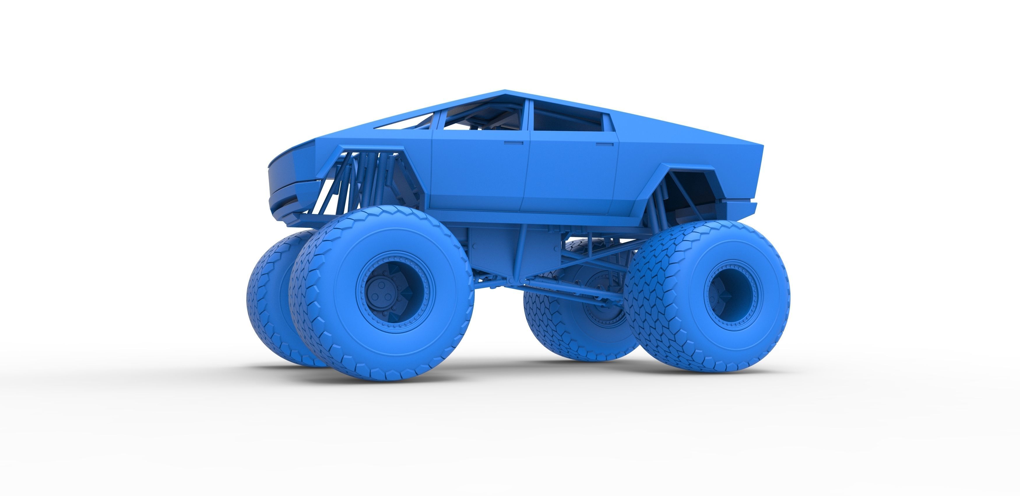 Tesla Cybertruck Monster truck Scale 1 to 25 3D model 3D printable ...
