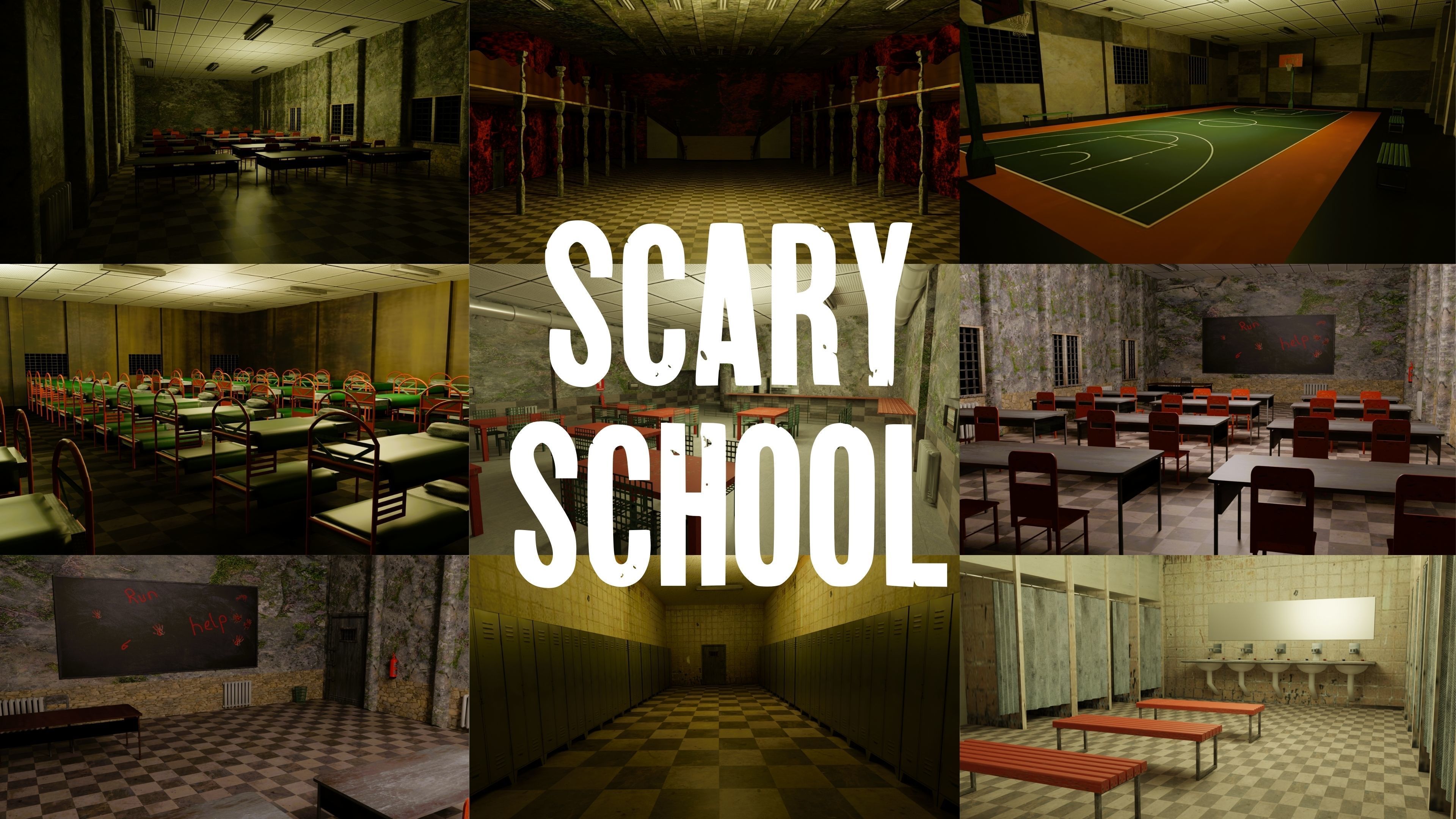 3D model Scary School VR / AR / low-poly | CGTrader