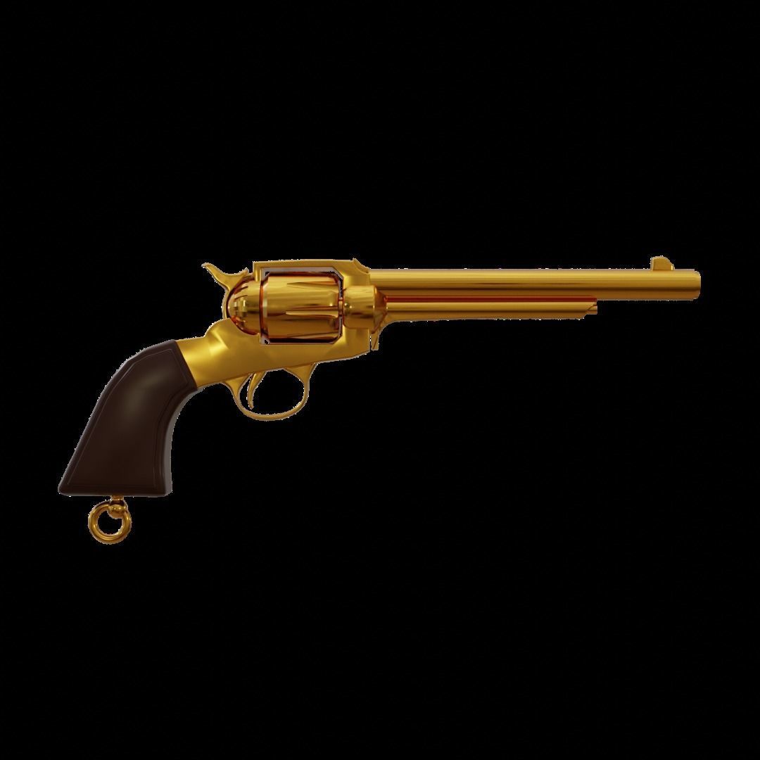 Golden Pistol 3D Asset 3D model | CGTrader