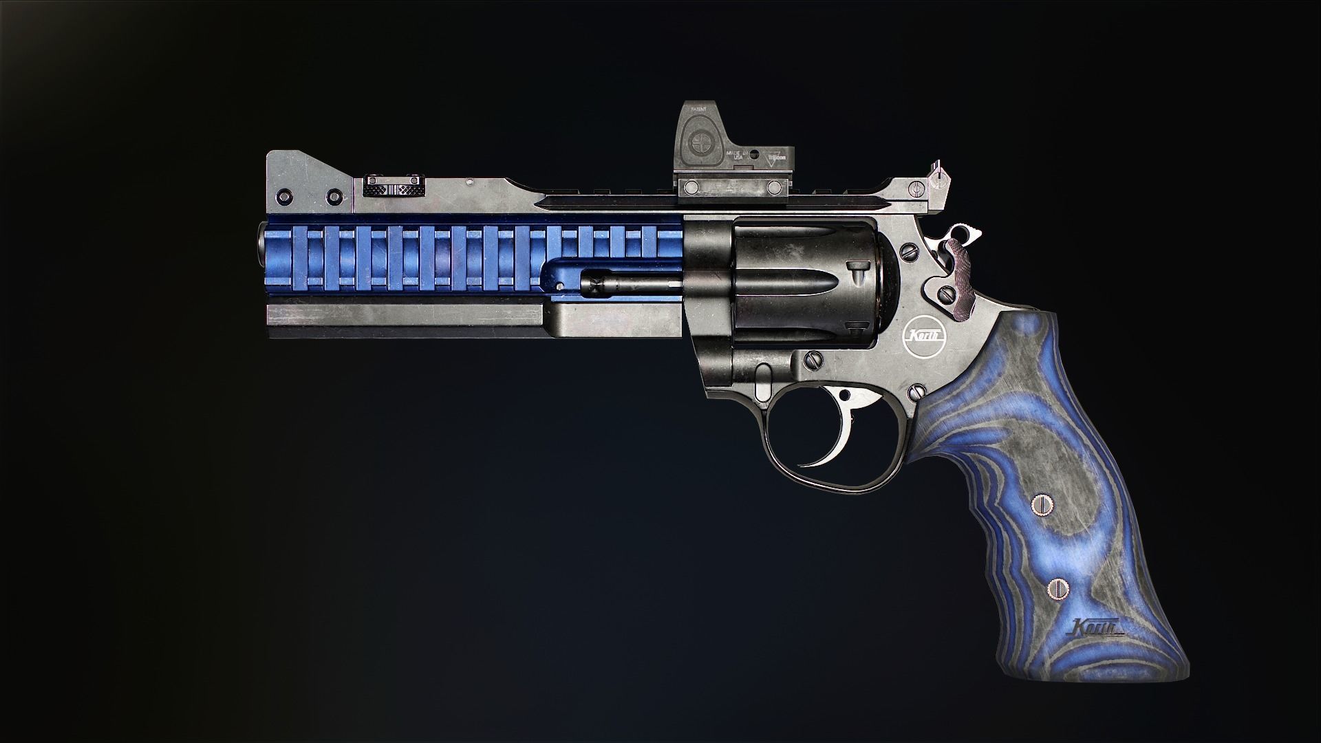 3D model Korth Super Sport ALX and Compensator VR / AR / low-poly ...