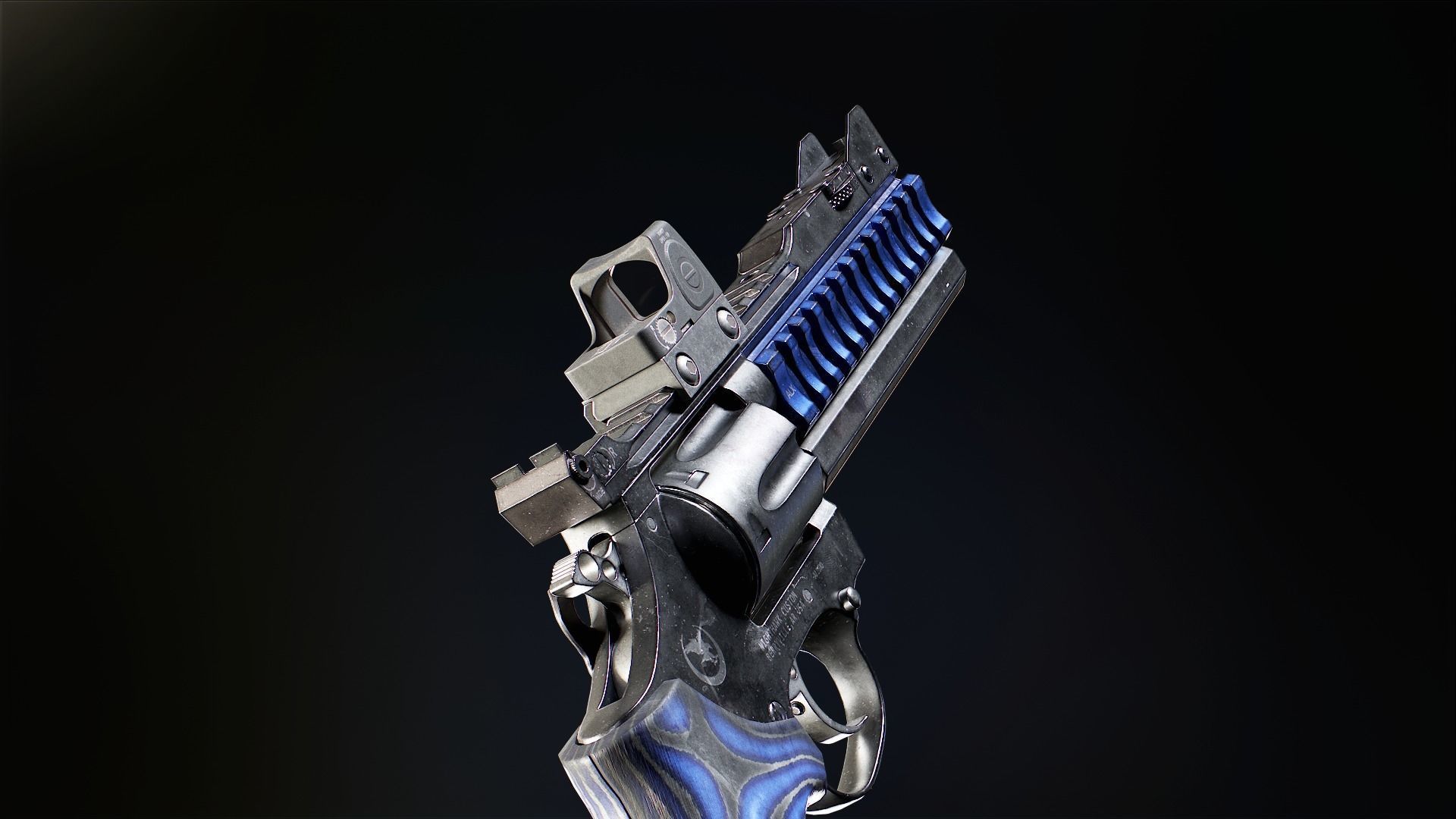 3D model Korth Super Sport ALX and Compensator VR / AR / low-poly ...