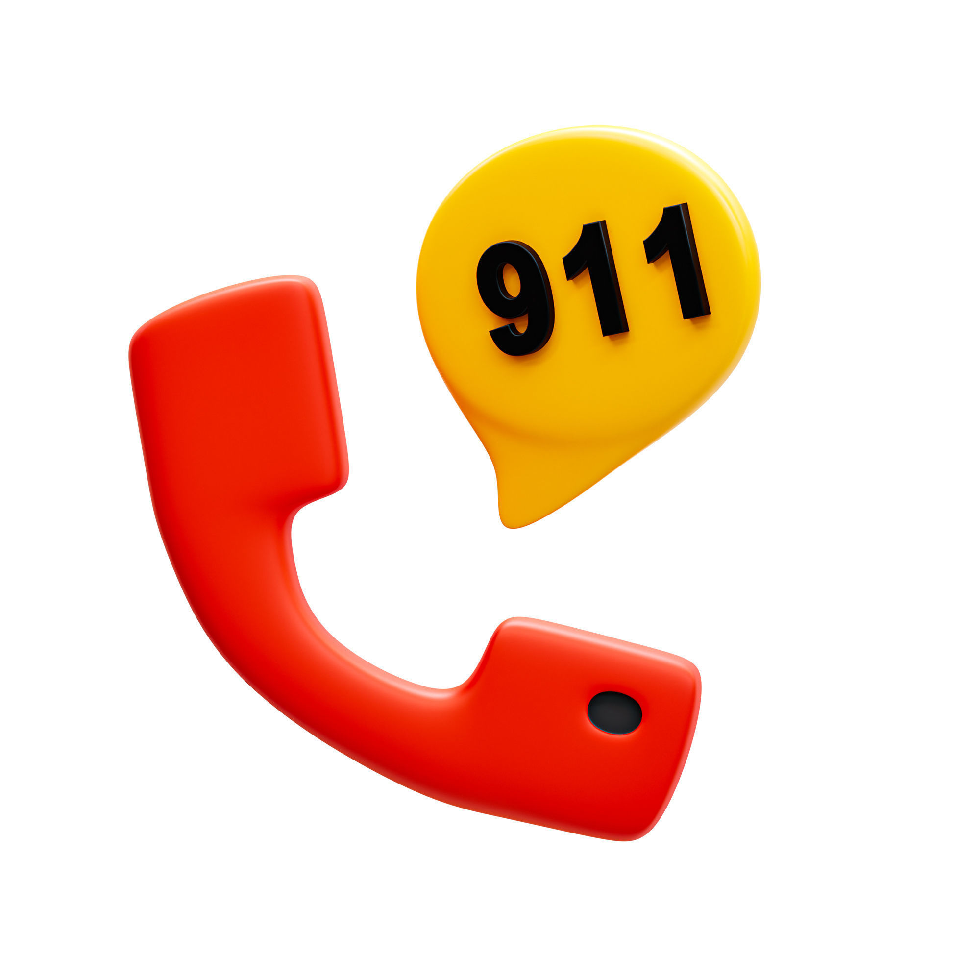 3D model Emergency Call 911 VR / AR / low-poly | CGTrader