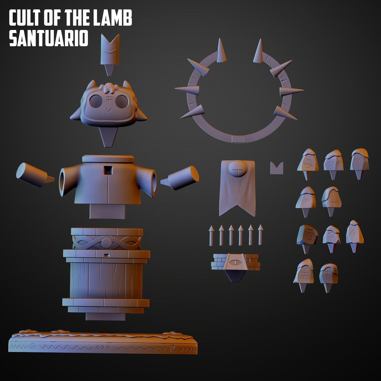 Cult of the Lamb - Santuario 3D model 3D printable | CGTrader